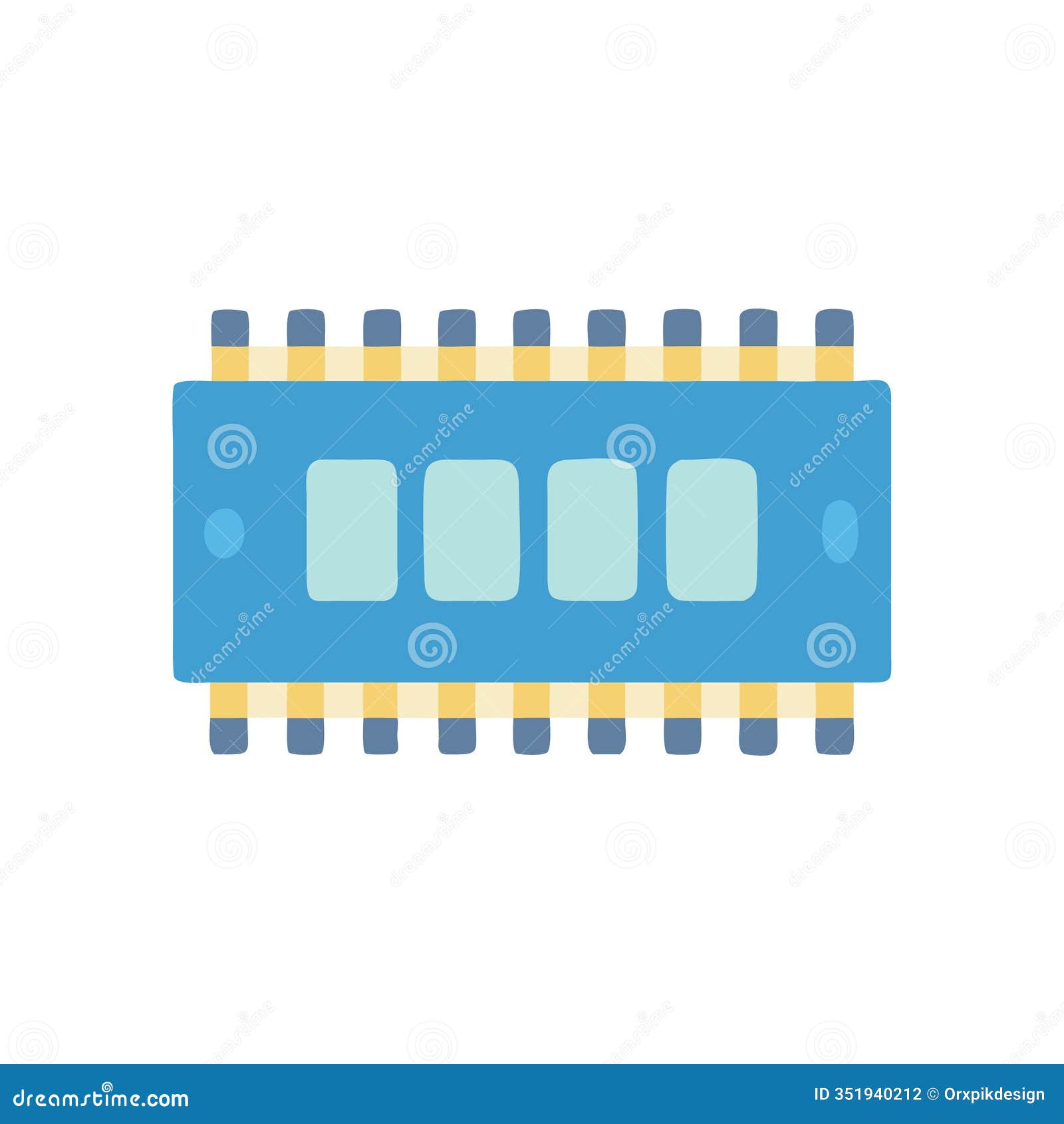 Icon for RAM Chips and Memory Stock Vector - Illustration of school ...