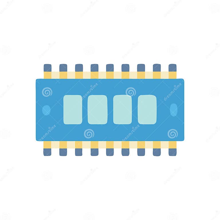 Icon for RAM Chips and Memory Stock Vector - Illustration of school ...