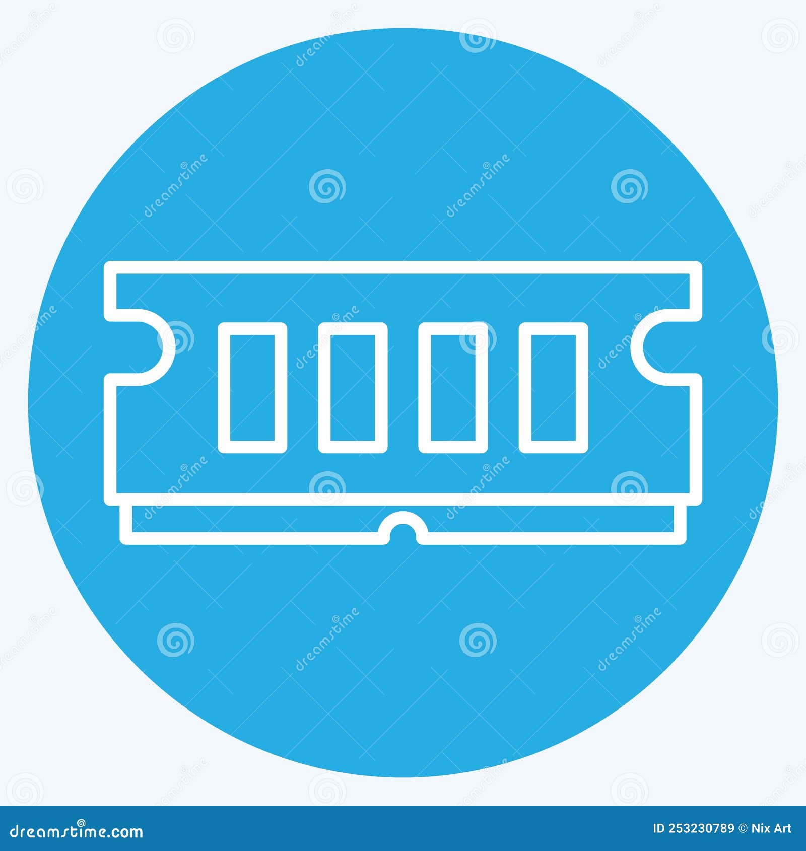 Icon RAM. Suitable for Computer Components Symbol. Blue Eyes Style ...