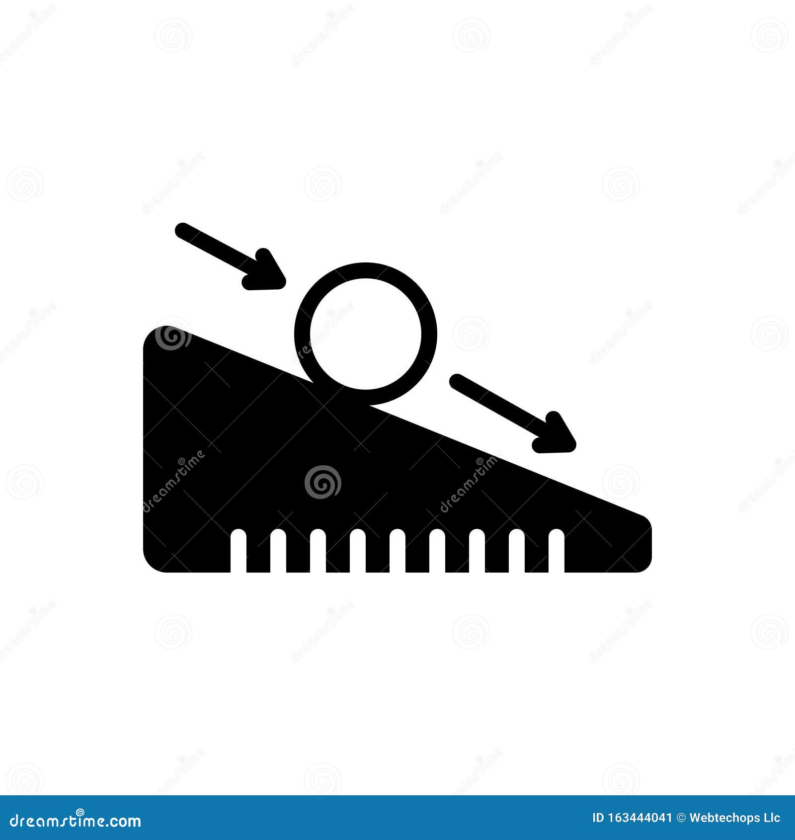 Black Solid Icon for Ramp, Slope and Trailer Stock Illustration ...