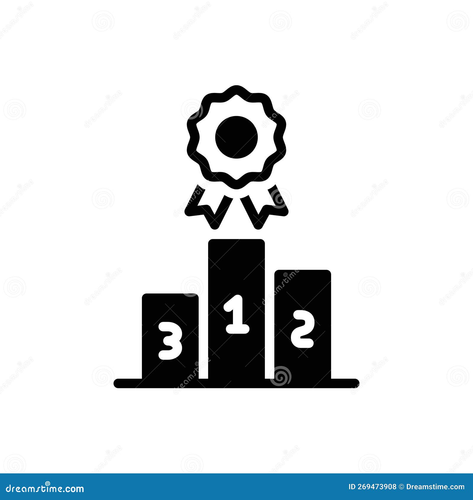 Black Solid Icon for Ranked, Rank and Best Stock Vector - Illustration ...