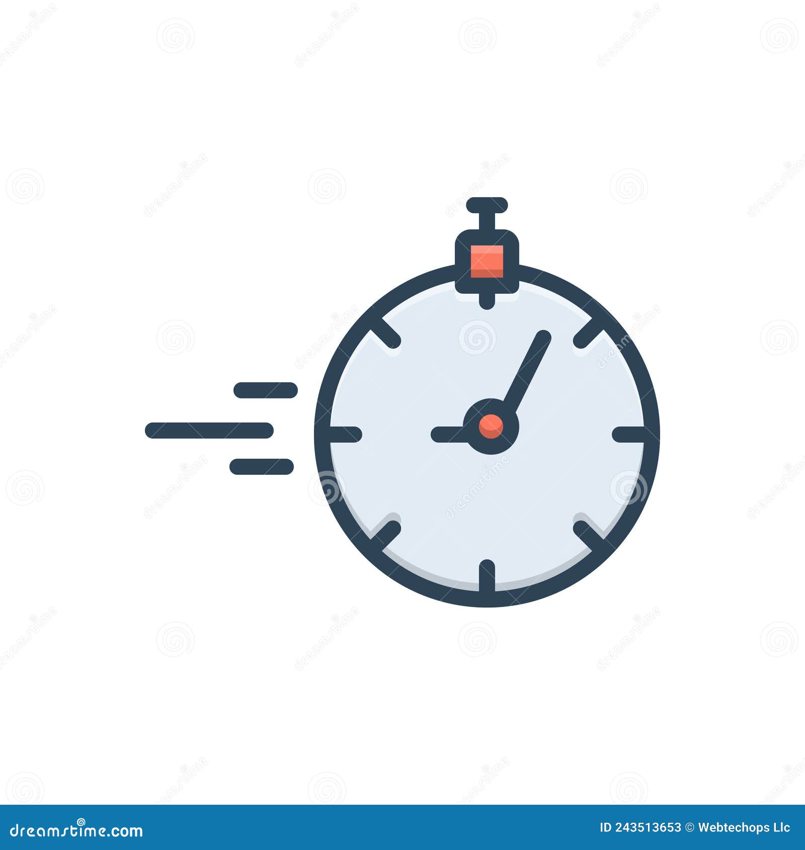 Color Illustration Icon for Rapid, Swift and Expeditiously Stock ...