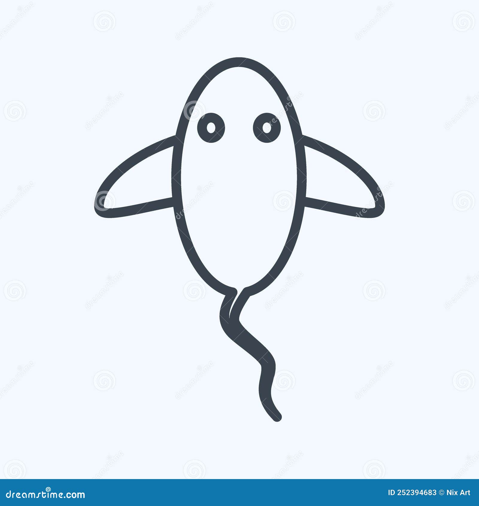 Icon Ray Fish. Suitable for Sea Symbol. Line Style. Simple Design ...
