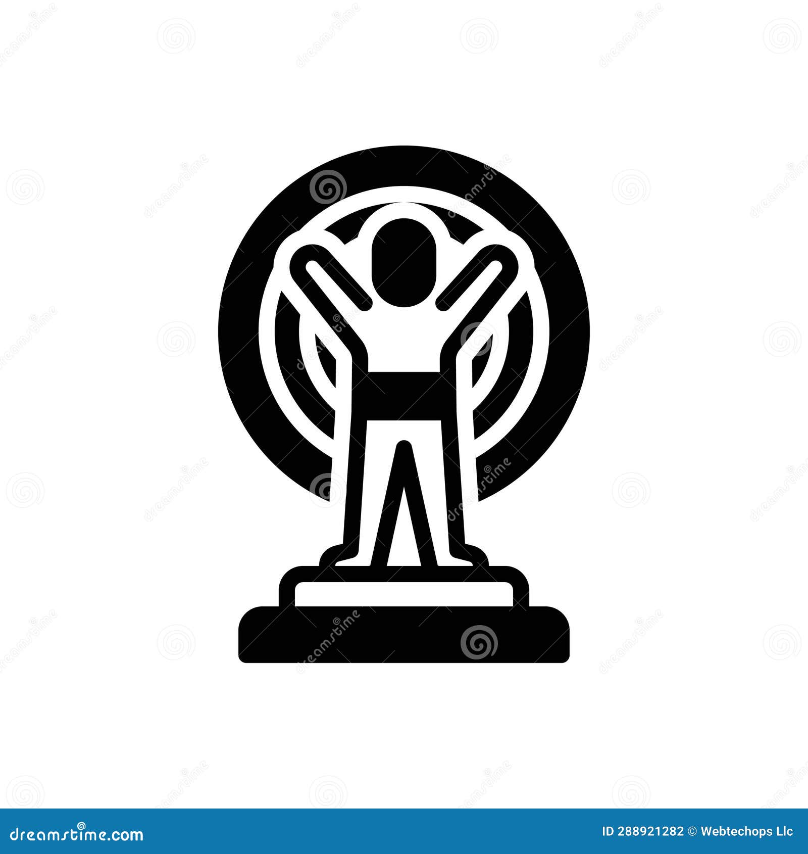 Black Solid Icon for Reach, Achievement and Success Stock Vector ...