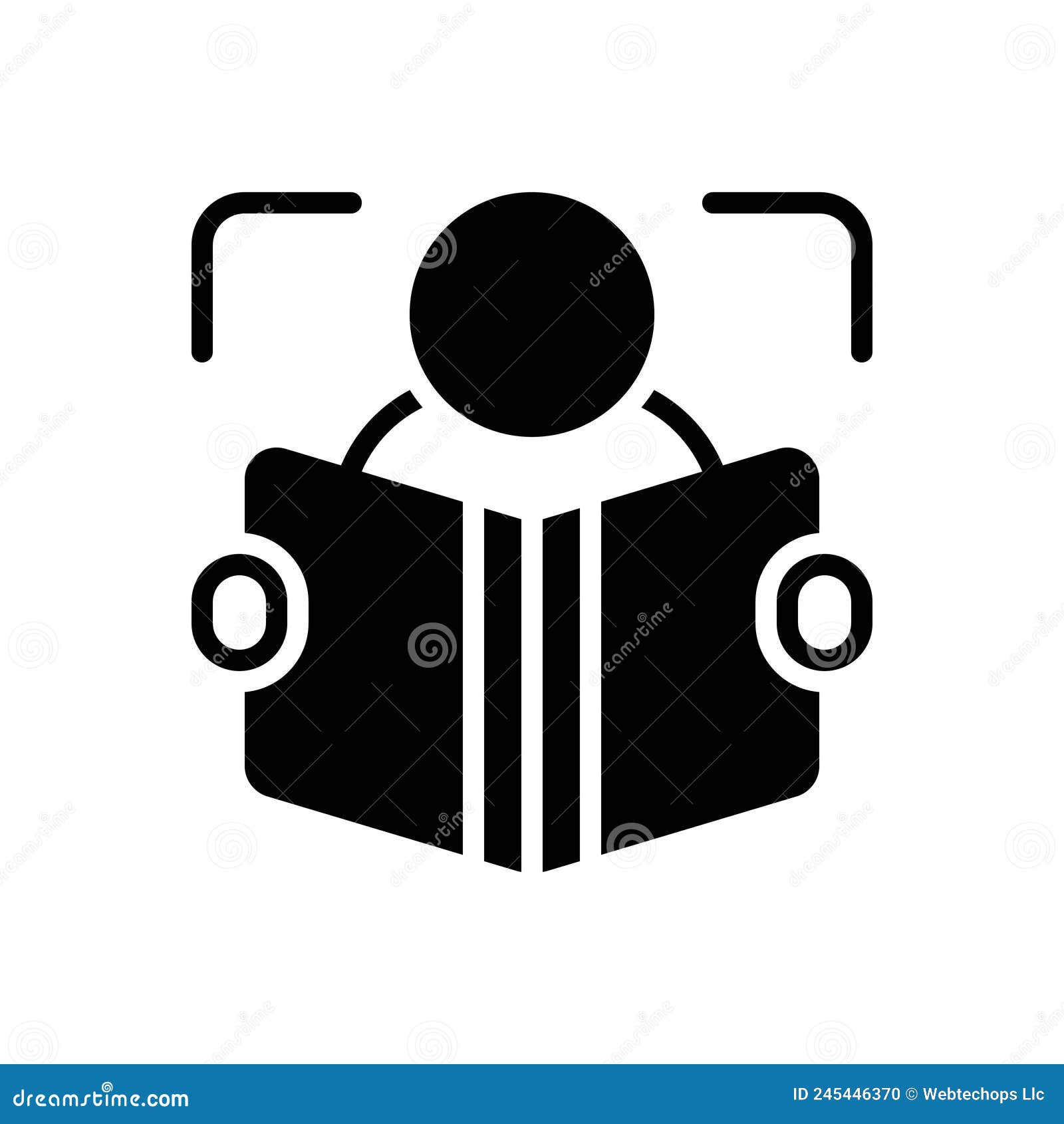 Black Solid Icon for Reader, Reciter and Bookworm Stock Vector ...