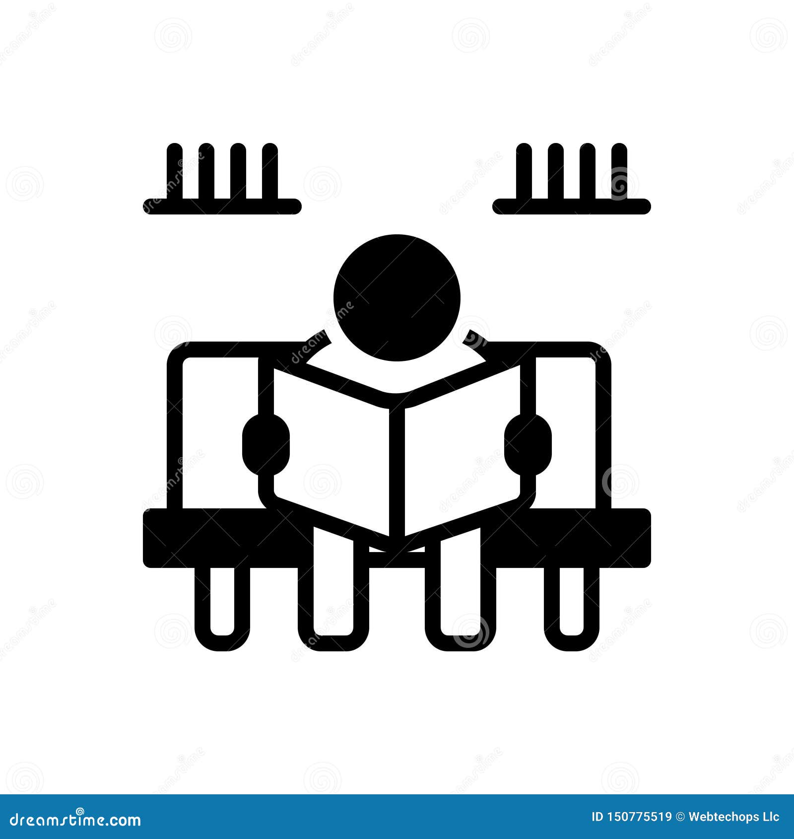 Black Solid Icon for Reading Book, Reading and Book Stock Vector ...