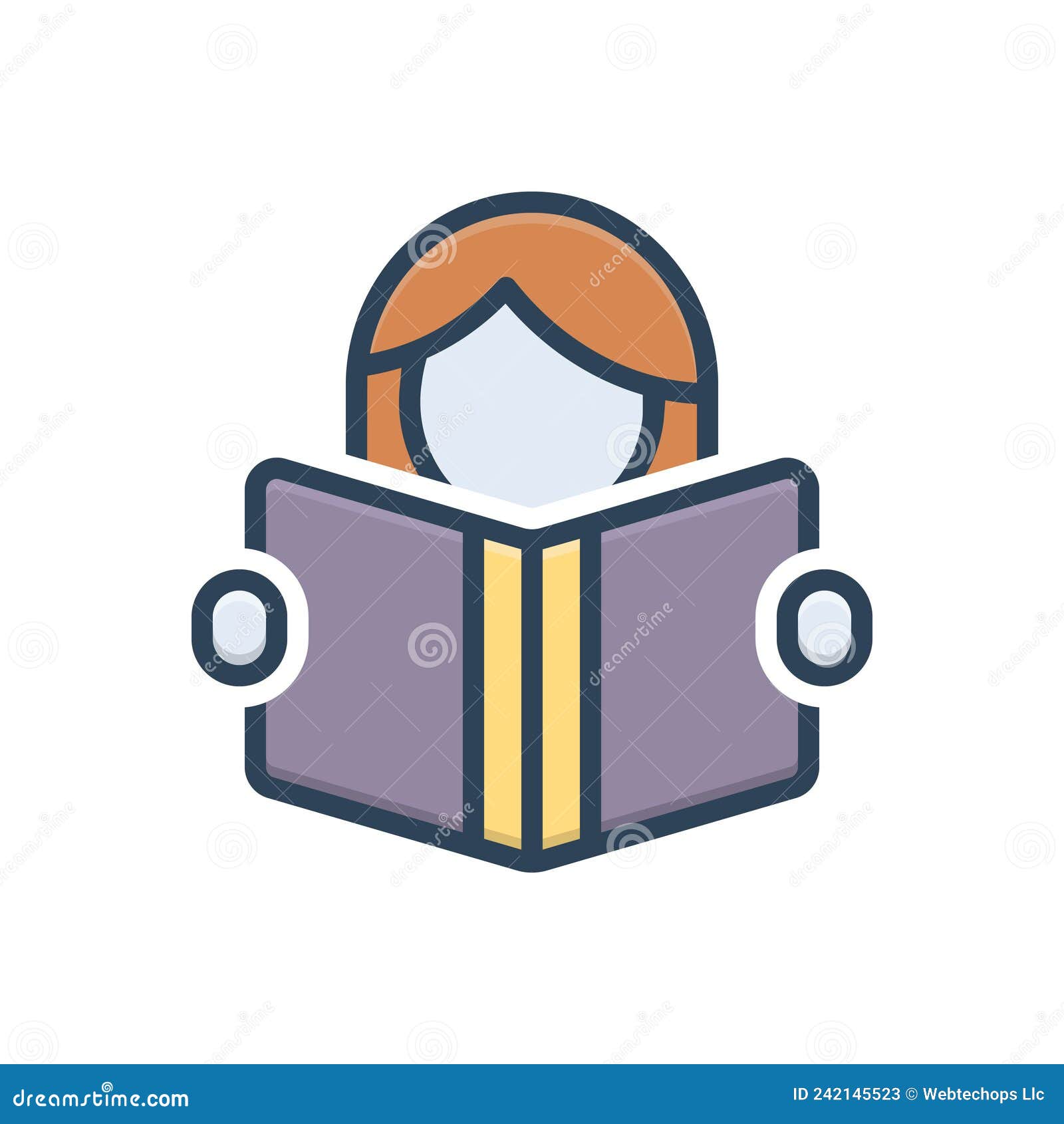 Color Illustration Icon for Reading, Studying and Recitation Stock ...
