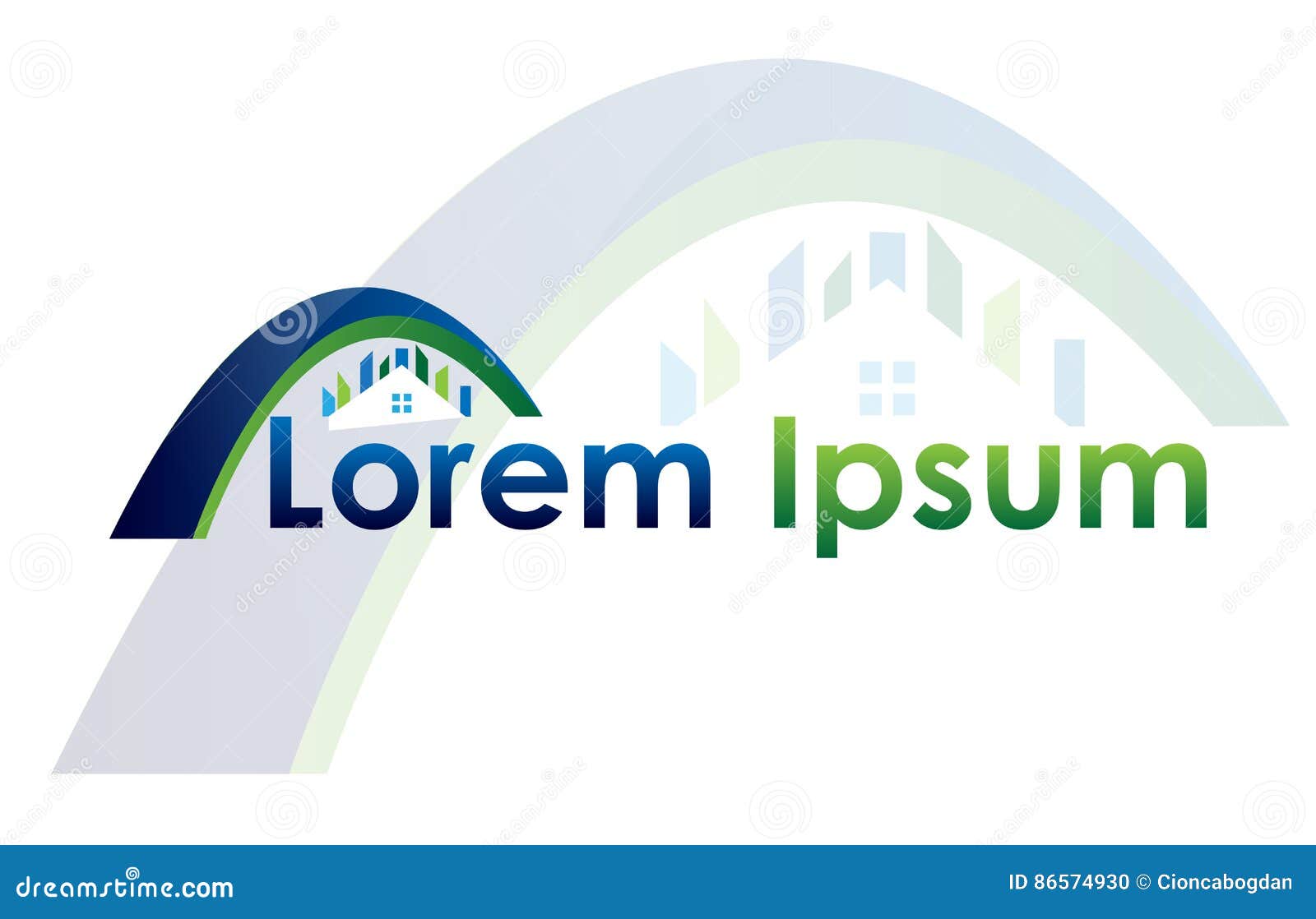 Icon for Real Estate, Construction and Insurance Business Stock Vector ...