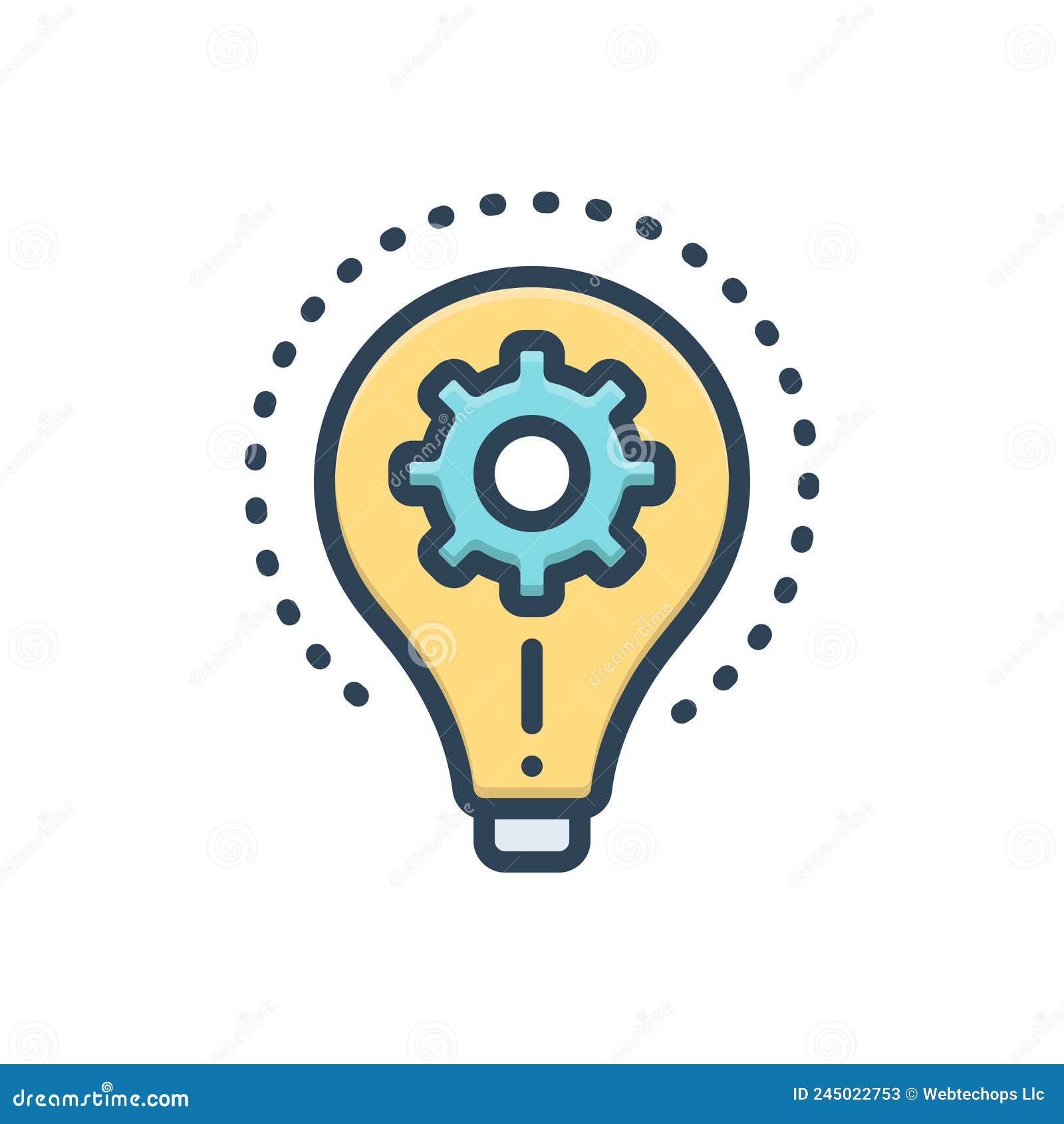 Color Illustration Icon for Realize, Comprehend and Project Stock ...