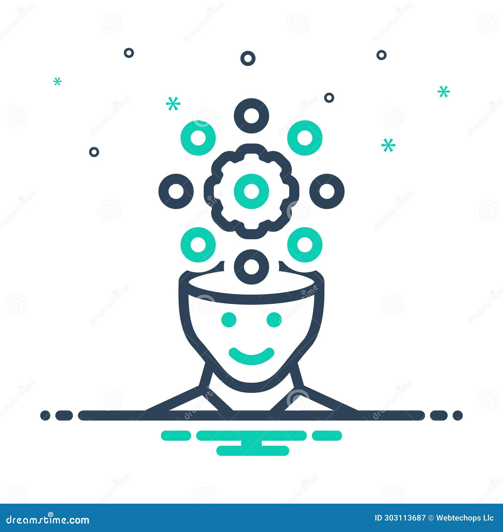 Mix Icon for Reasoning, Inference and Setting Stock Illustration ...