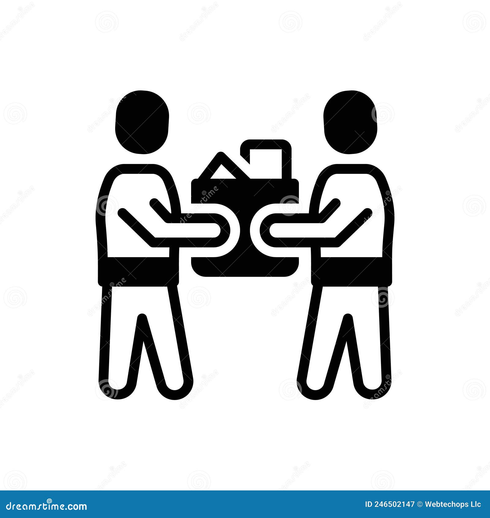 Black Solid Icon for Receive, Get and Obtain Stock Vector ...