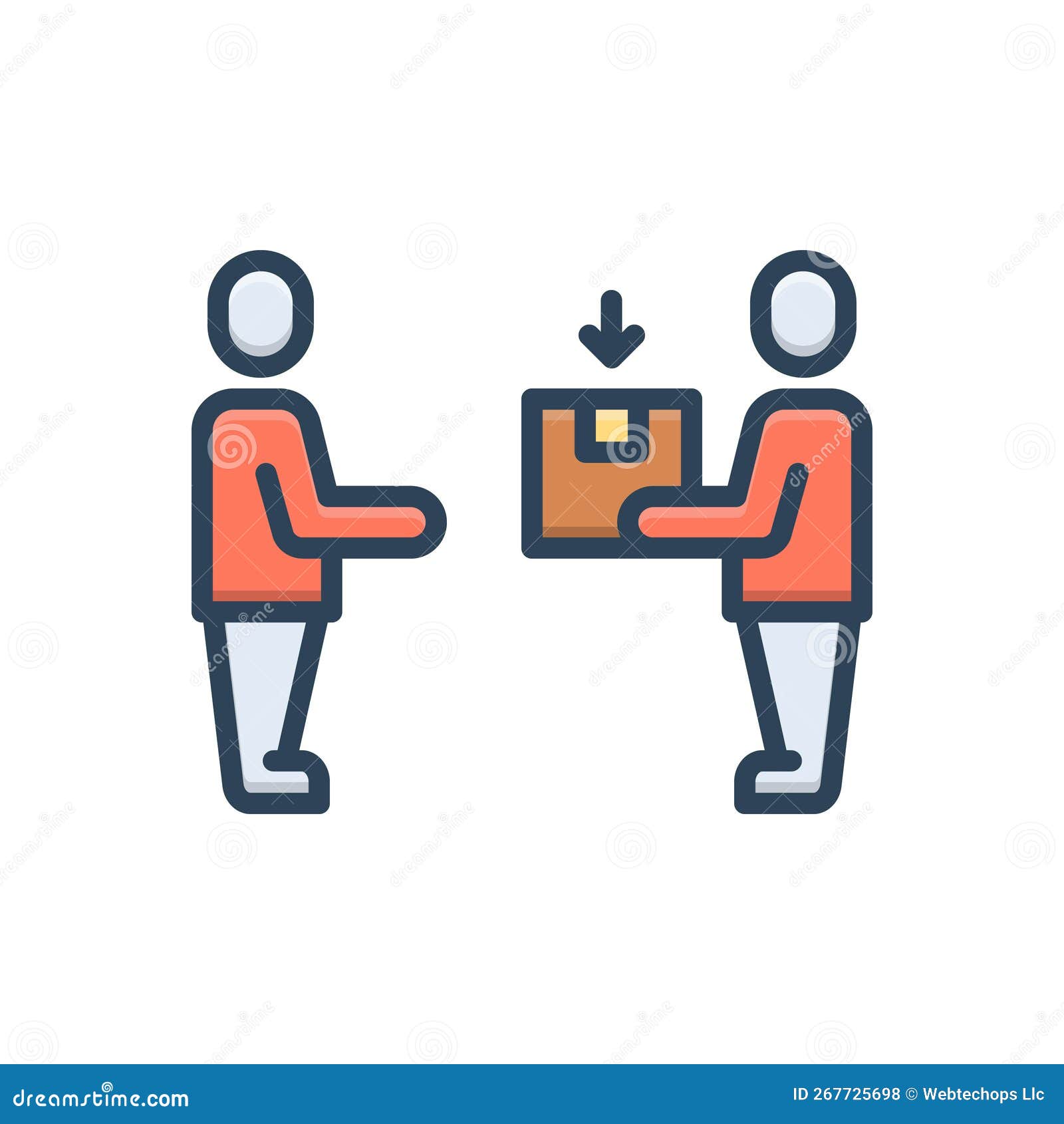 Color Illustration Icon for Recipient, Receiver and Giftee Stock Vector ...