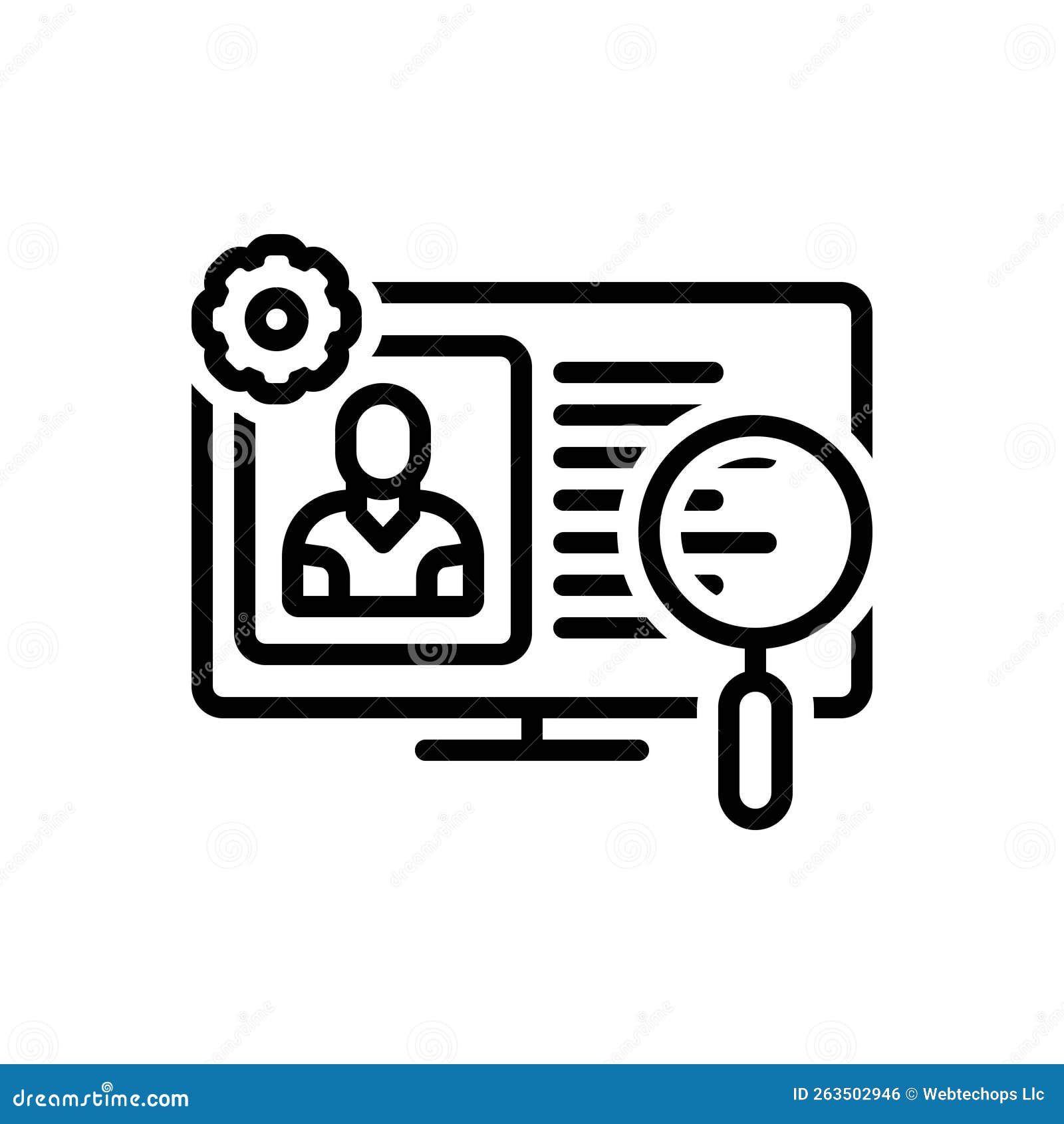 Black Line Icon for Recruitment, Enlistment and Enrolment Stock Vector ...