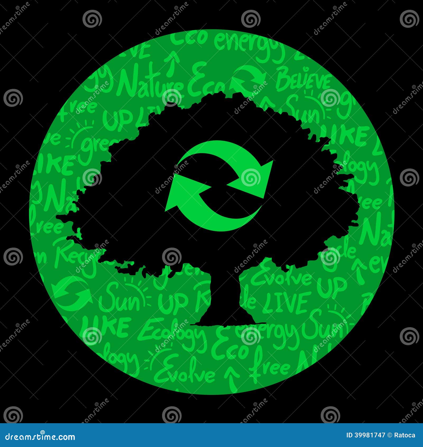 Icon recycle stock vector. Illustration of green, logo - 39981747