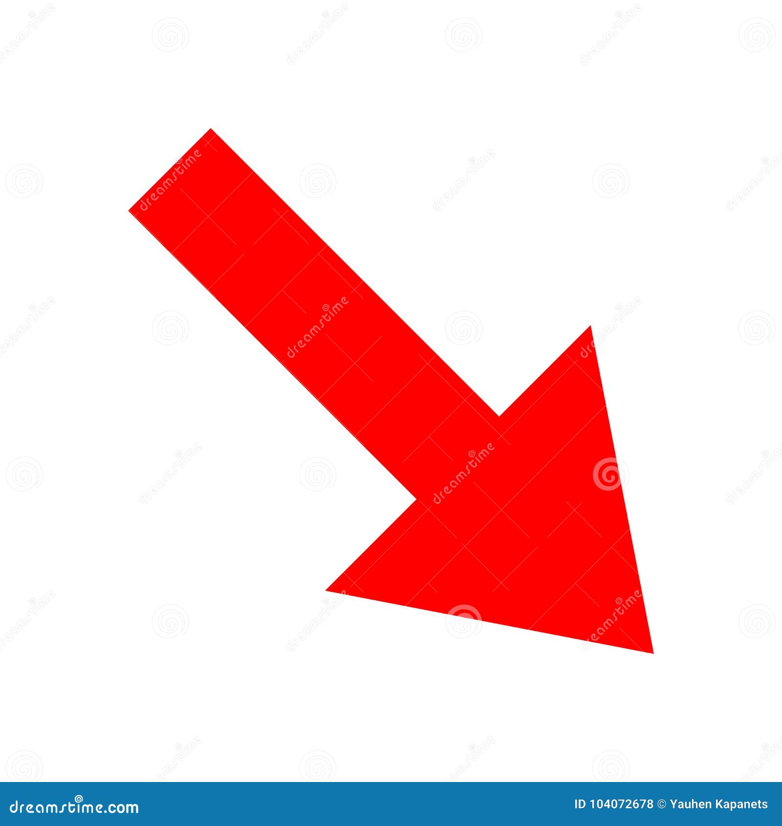 Icon Red Arrow Direction on a White Background Stock Vector ...