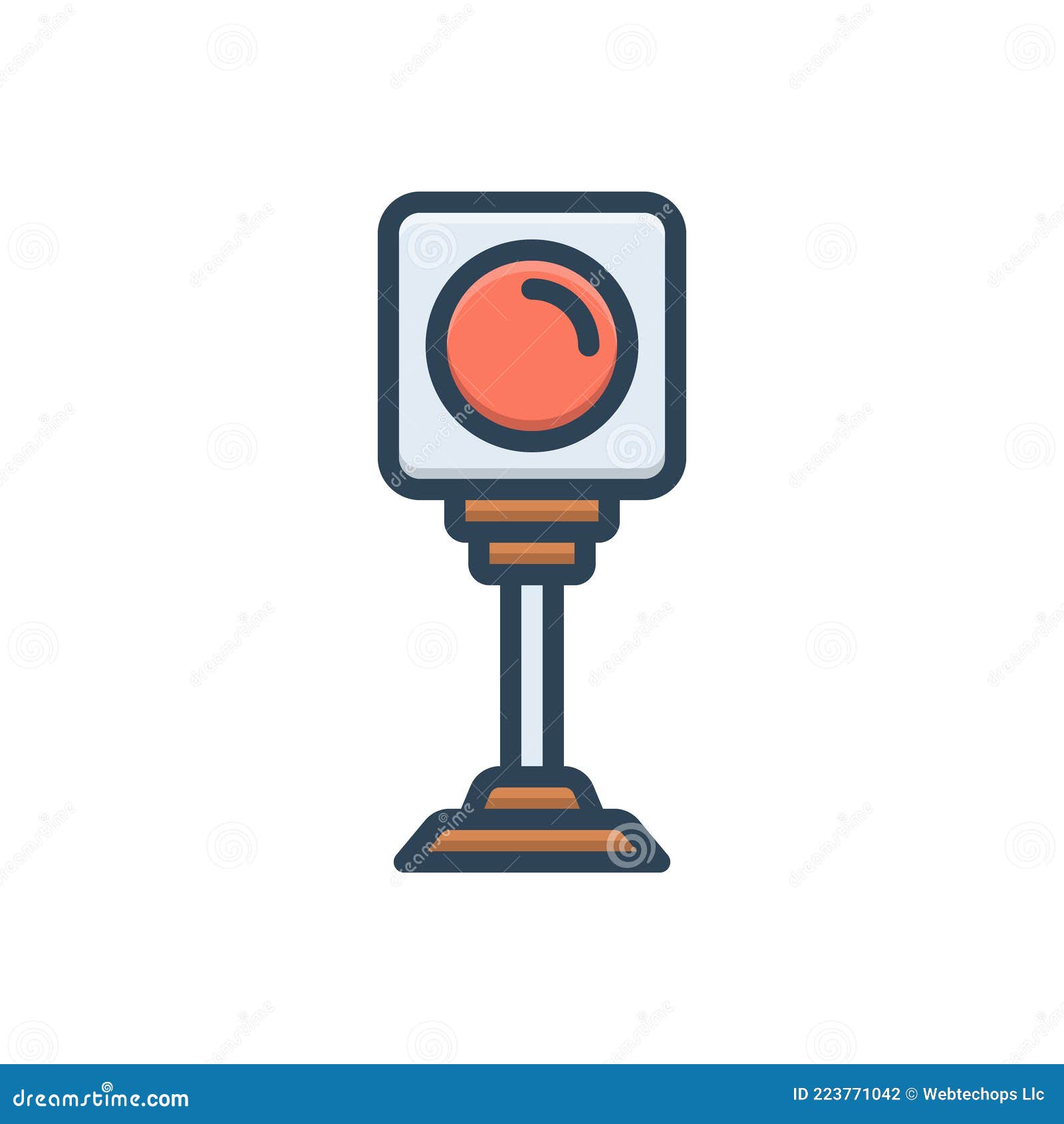 Color Illustration Icon for Red Light, Traffic and Stop Stock ...