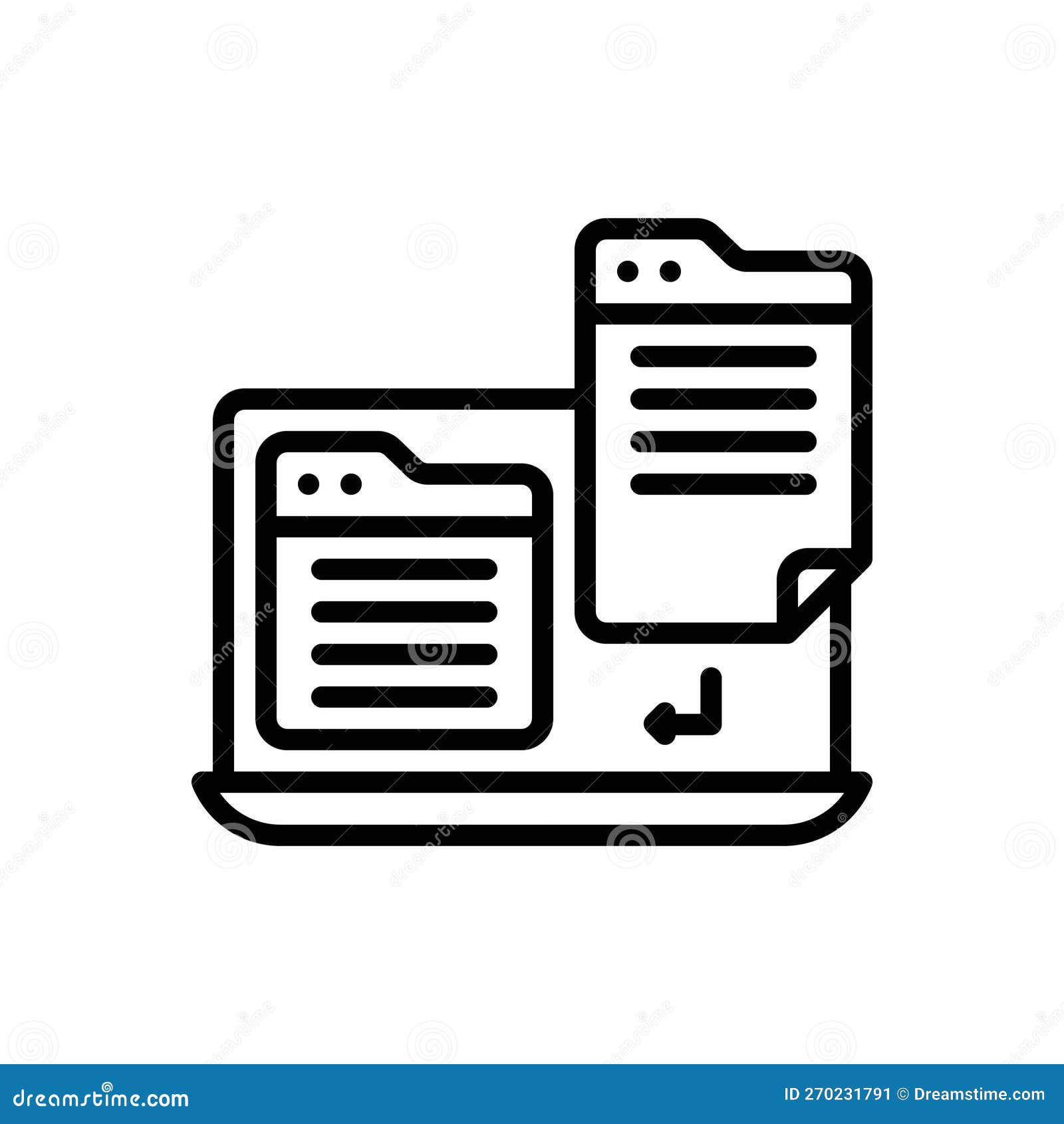 Black Line Icon for Reference, Context and Archive Stock Vector ...