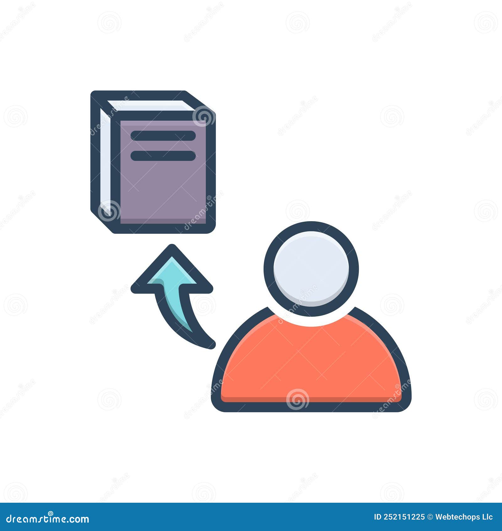 Color Illustration Icon for Referenced, Context and Instructions Stock ...