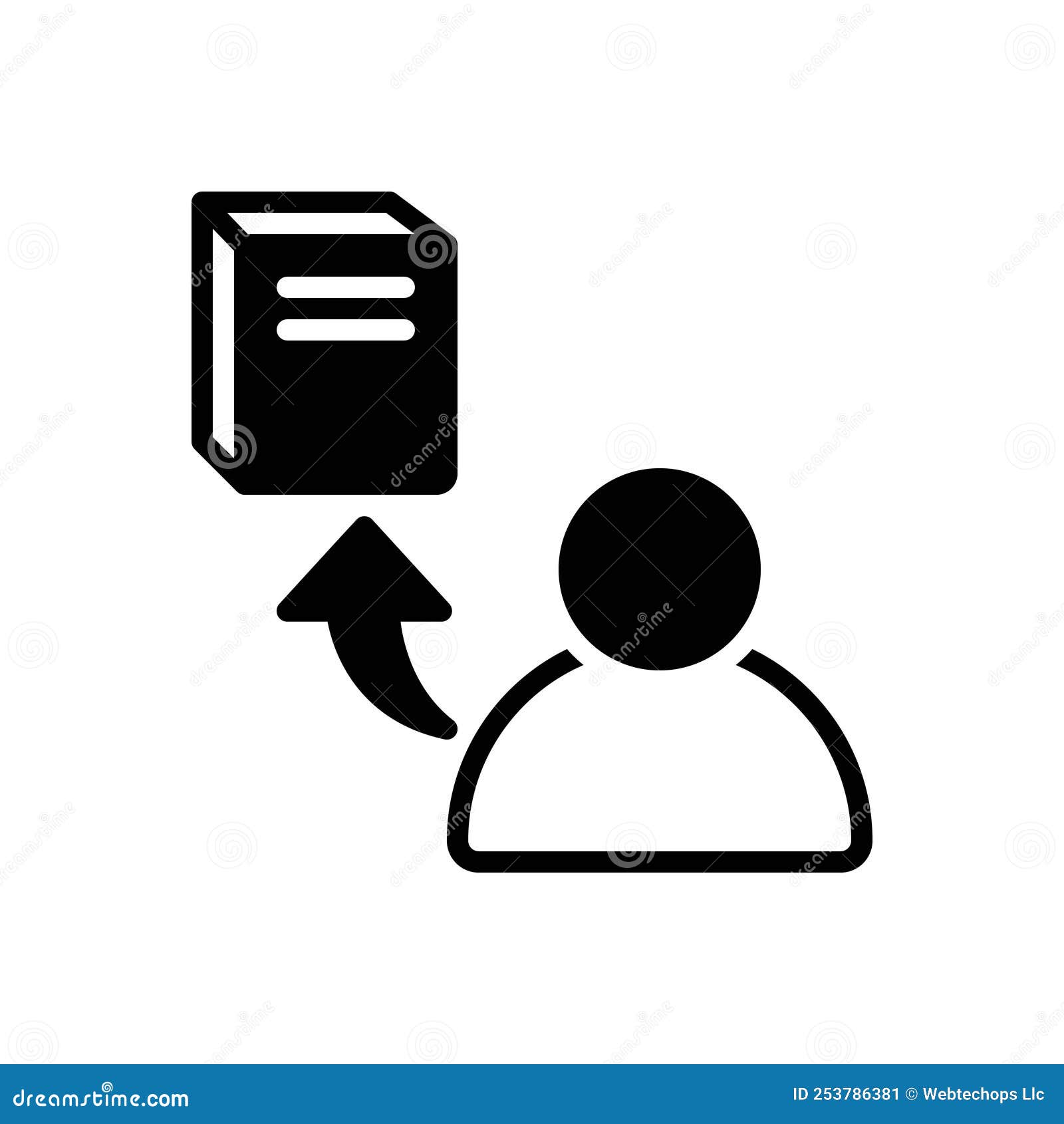 Black Solid Icon for Referenced, Context and Instruction Stock ...