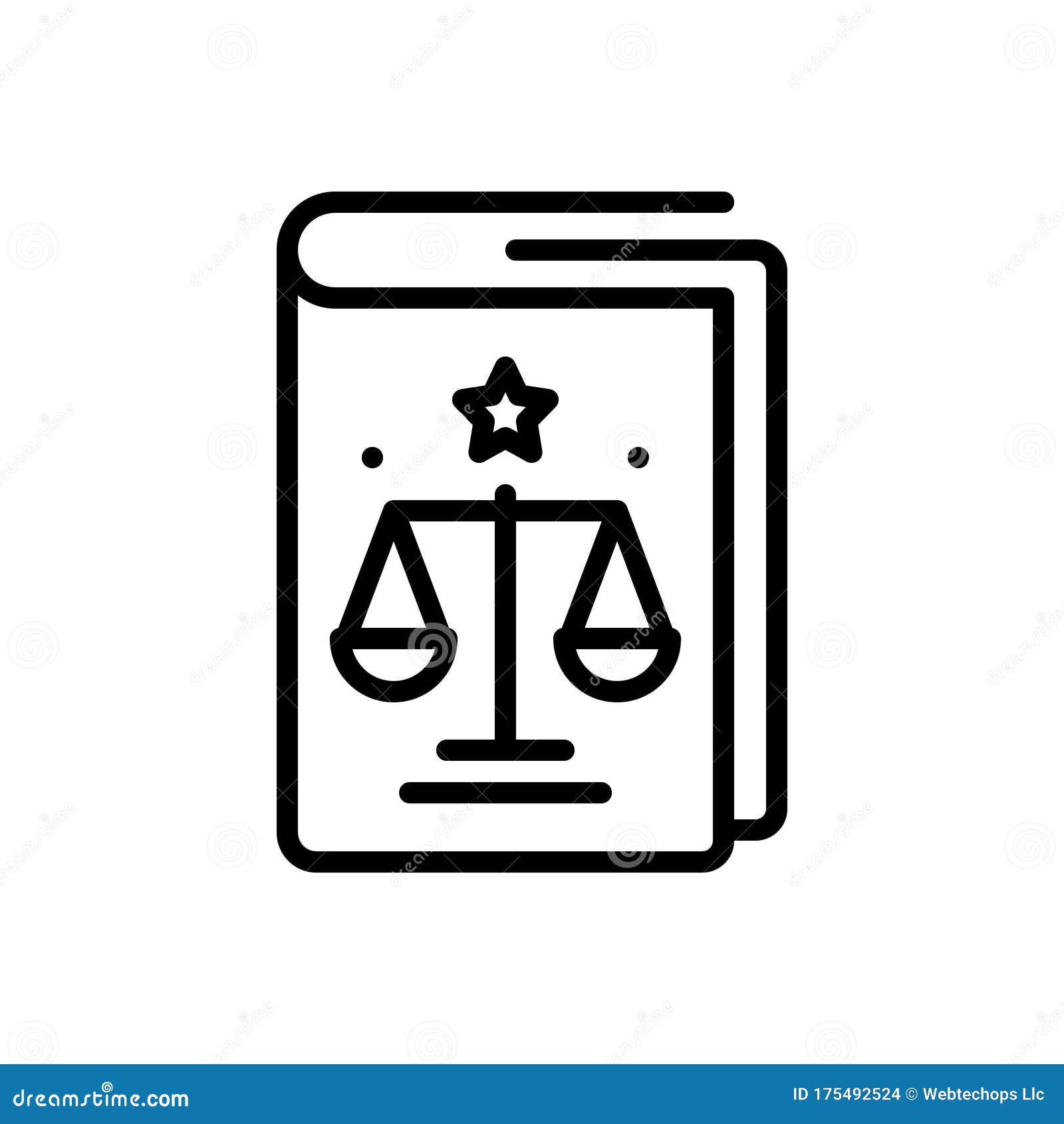 Black Line Icon for Regulation, Law and Precept Stock Vector ...