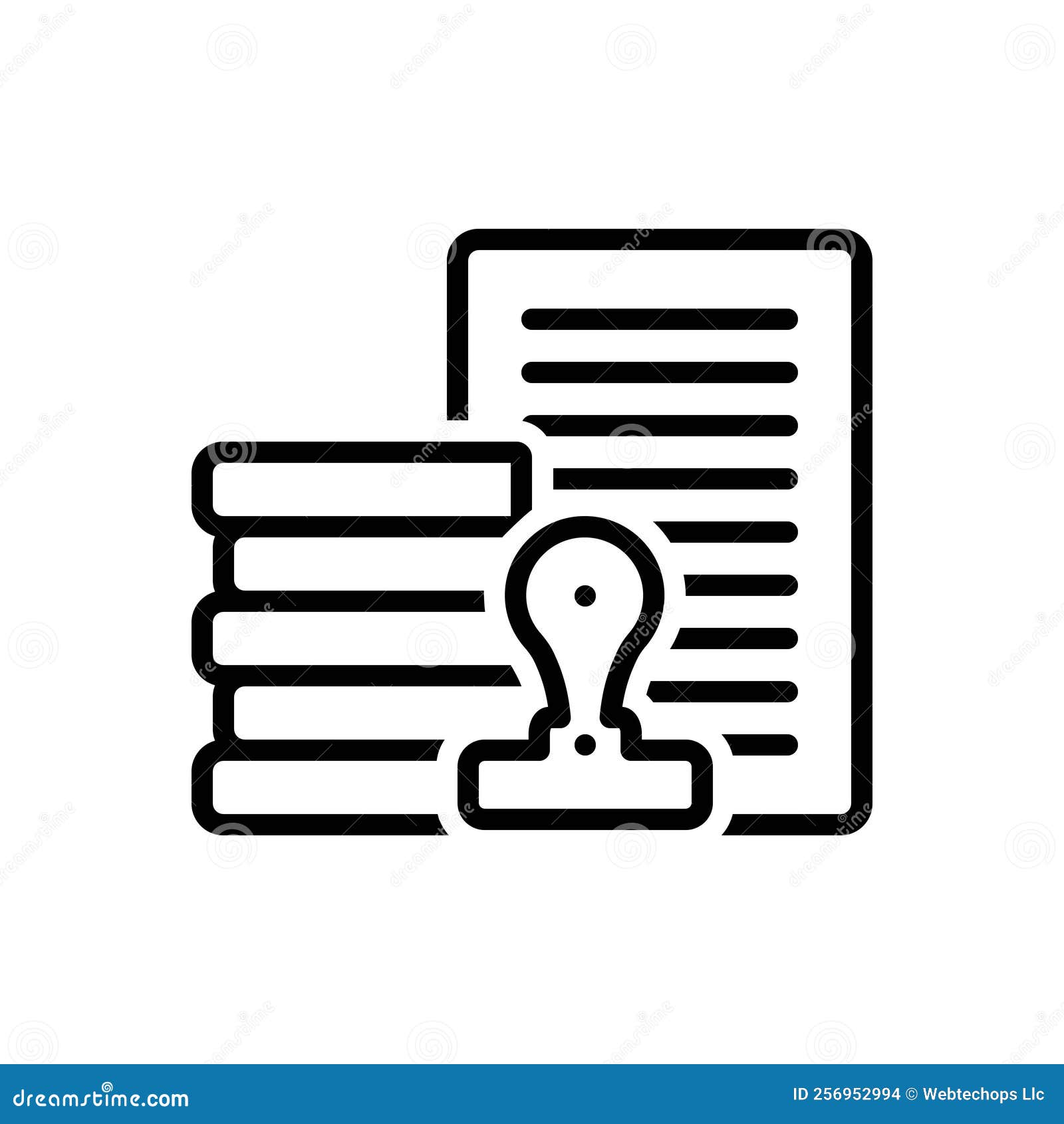 Black Line Icon for Regulation, Ruling and Order Stock Vector ...