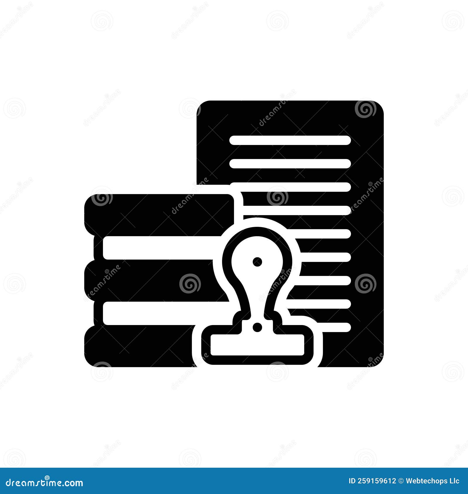 Black Solid Icon for Regulation, Ruling and Order Stock Vector ...