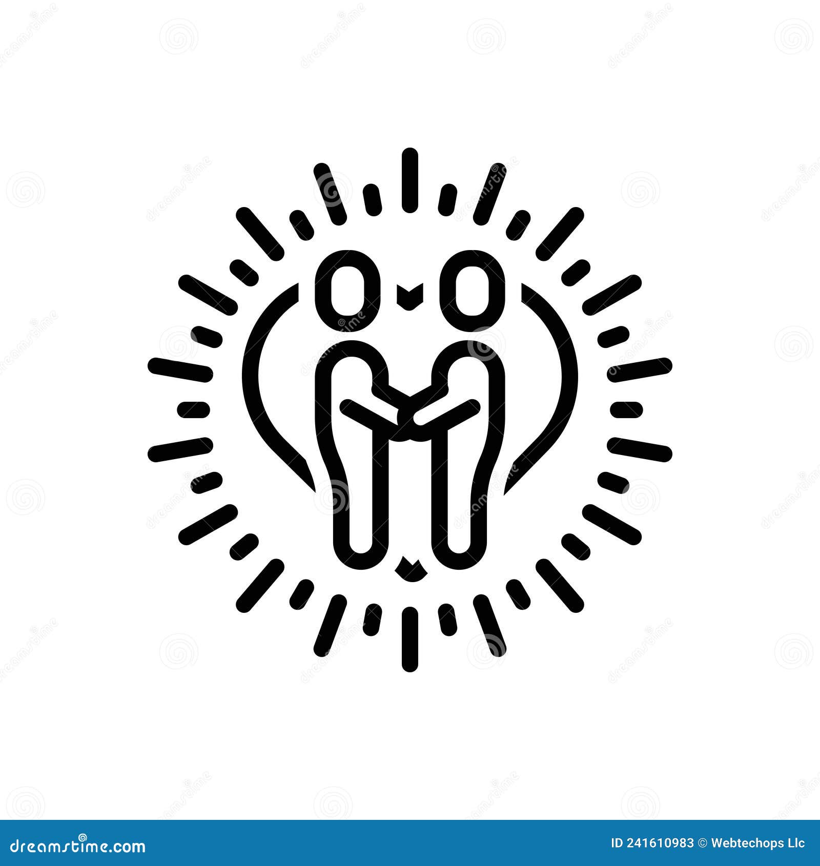 Black Line Icon for Relationship, Relation and Bond Stock Vector ...