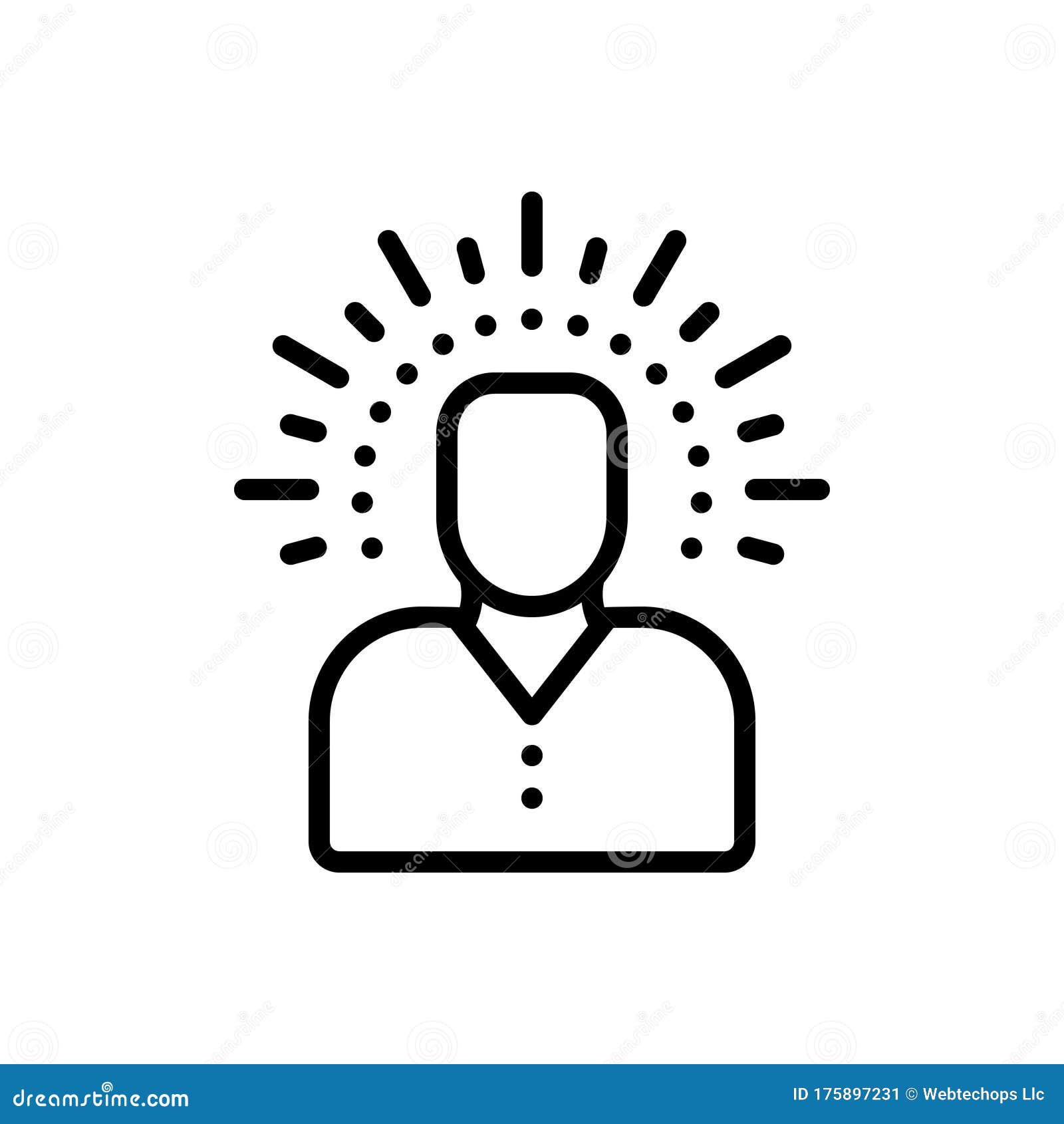 Black Line Icon for Relax, Rest and Meditation Stock Vector ...