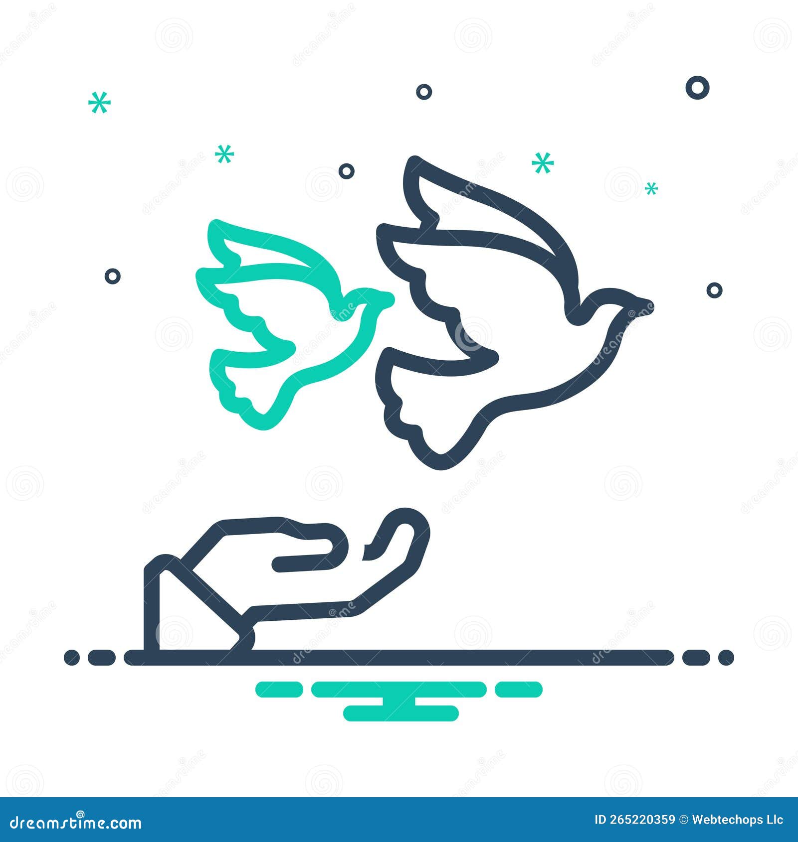 Mix Icon for Release, Free and Disengagement Stock Vector ...