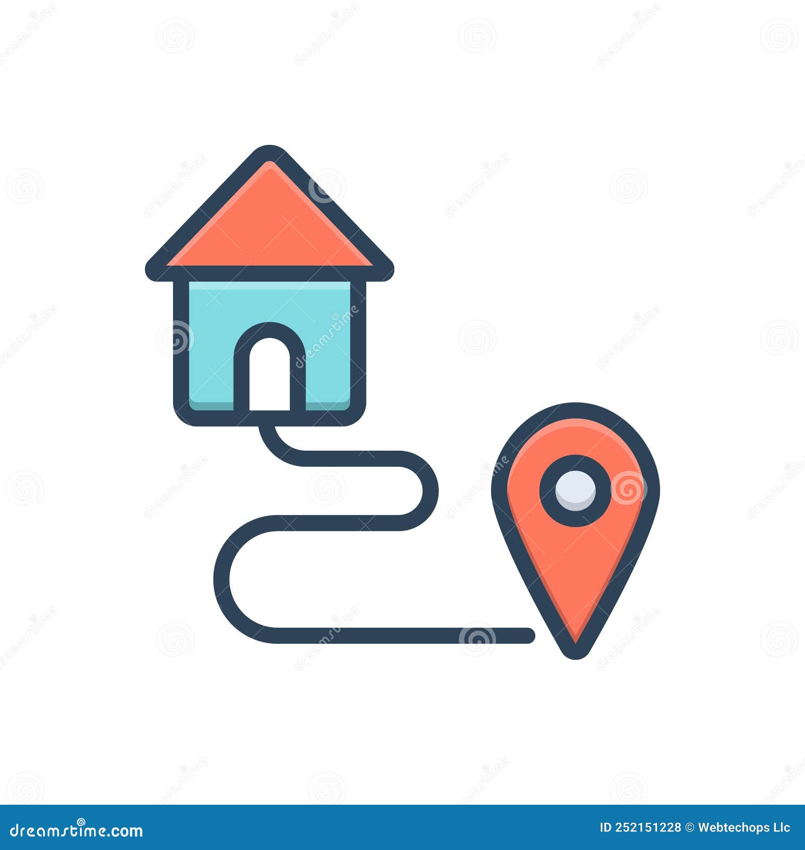 Color Illustration Icon for Relocation, Move and Address Stock Vector ...