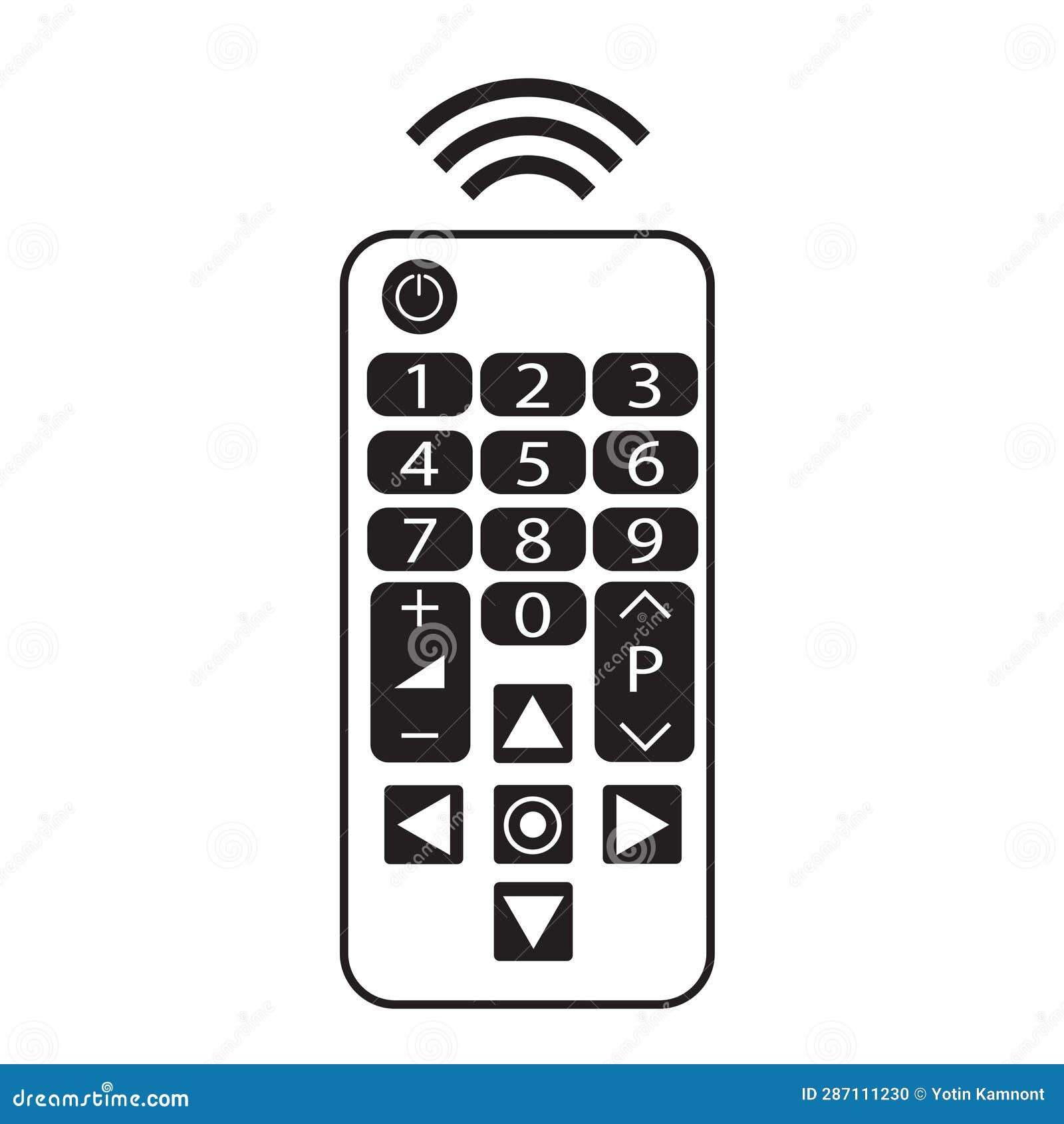 Icon Remote Control Black Outline Logo for Web Site Design and Mobile ...