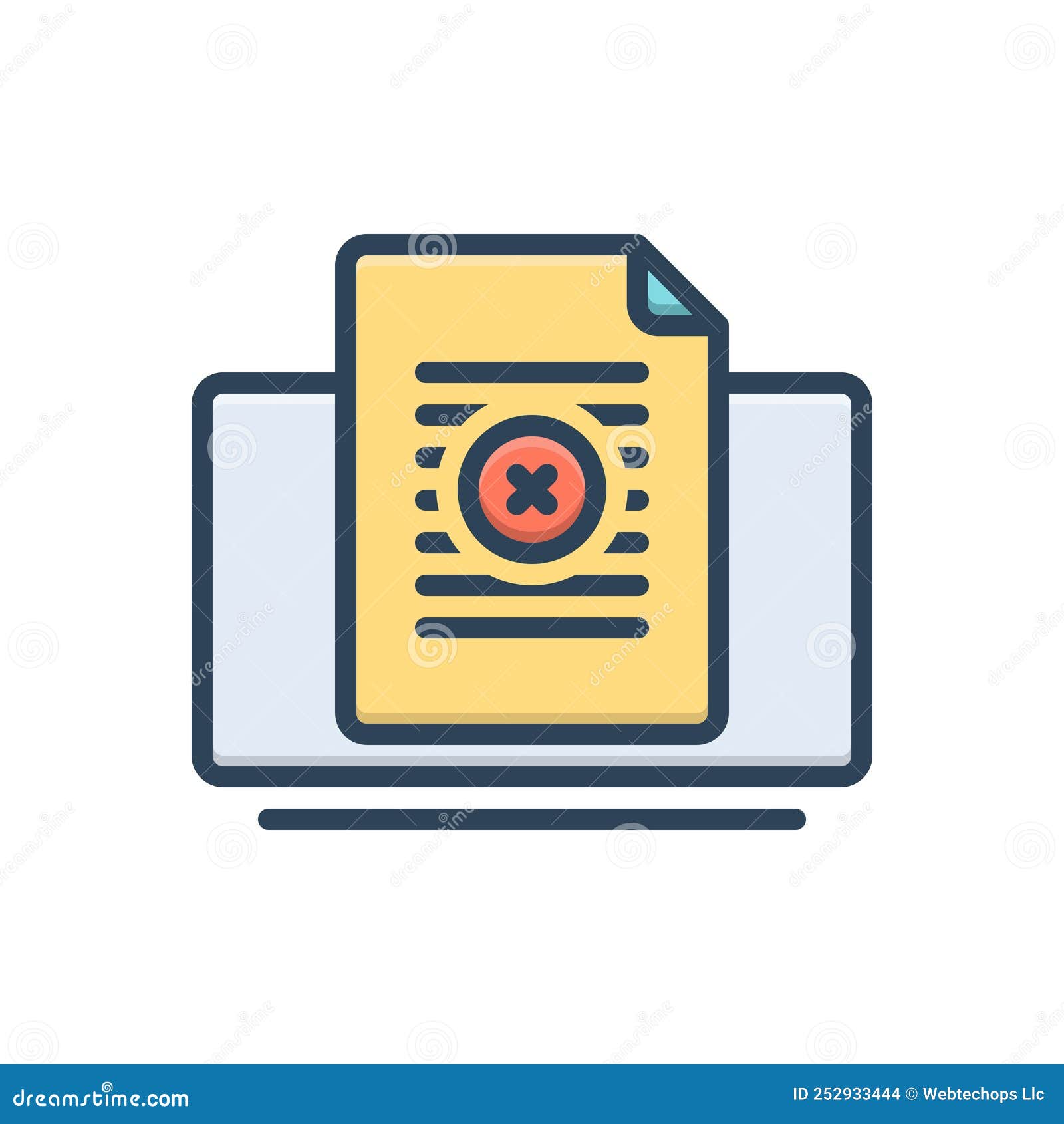 Color Illustration Icon for Removed, Deflected and Shelved Stock Vector ...