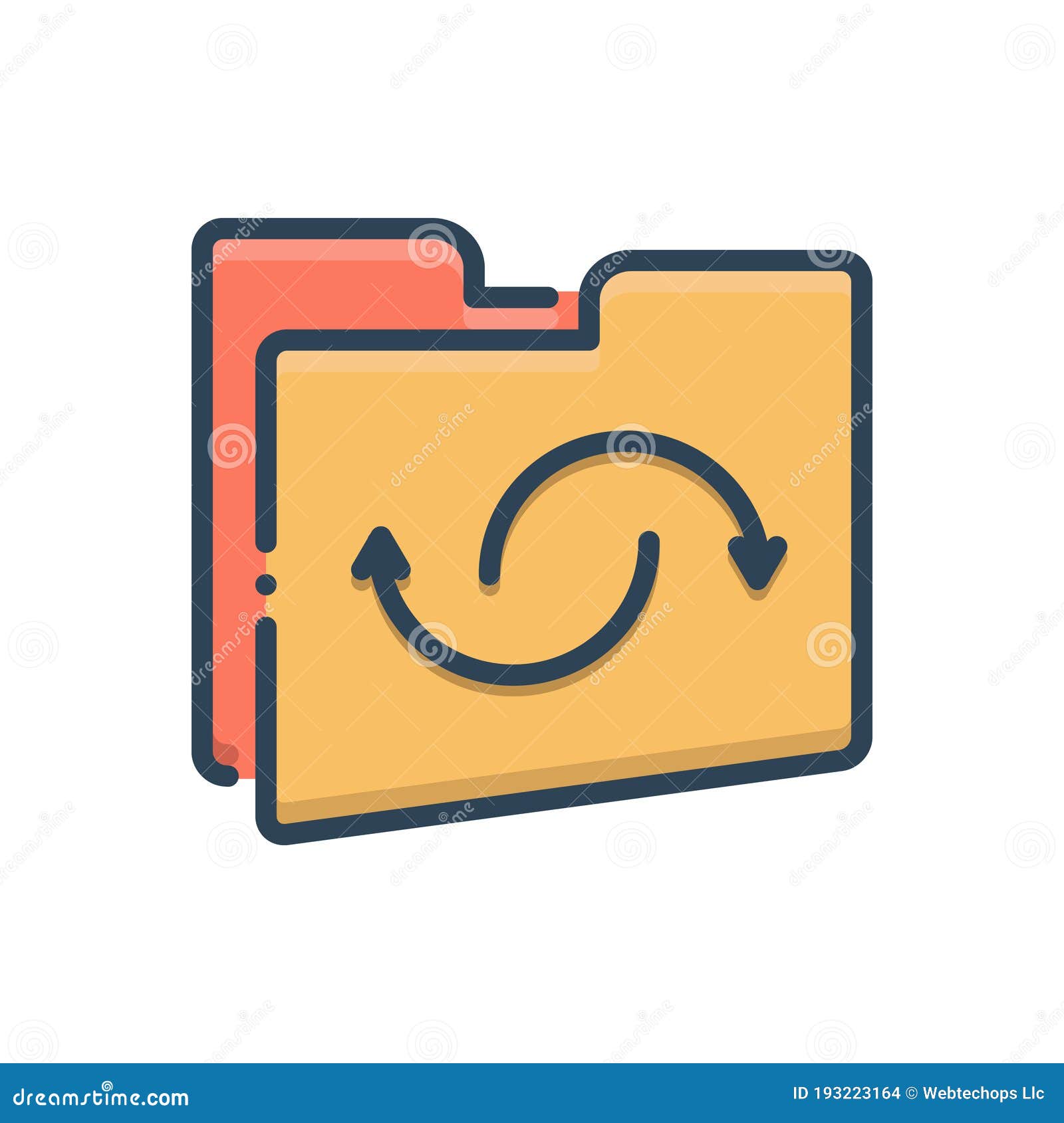 Color Illustration Icon for Reopen,restart and Open Stock Illustration ...