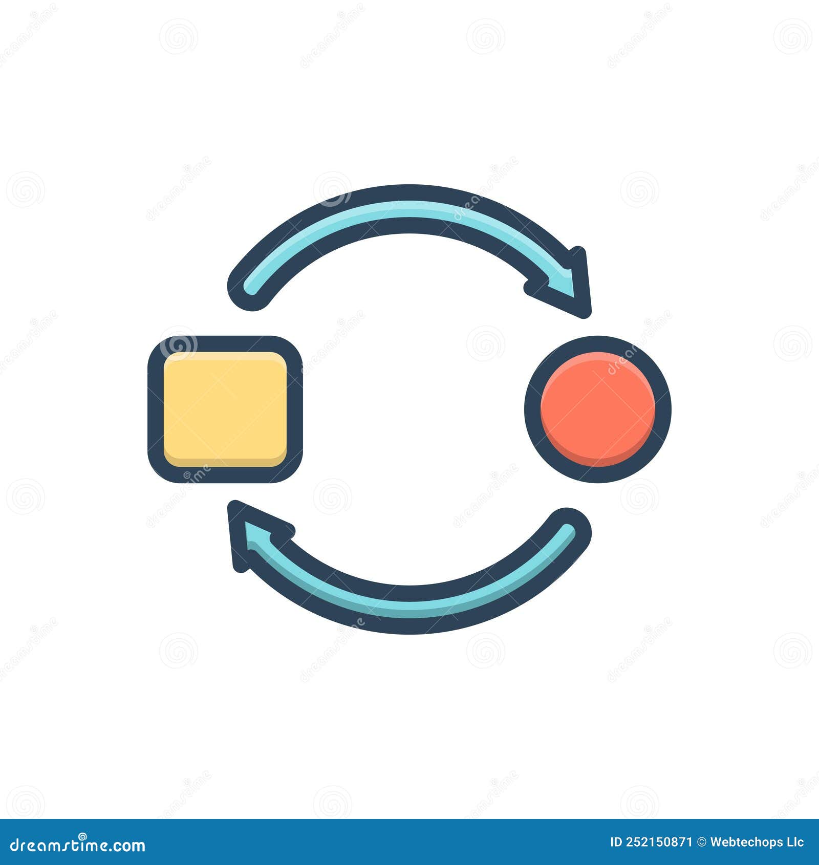 Color Illustration Icon for Replacing Exchange and Reverse Stock Vector ...