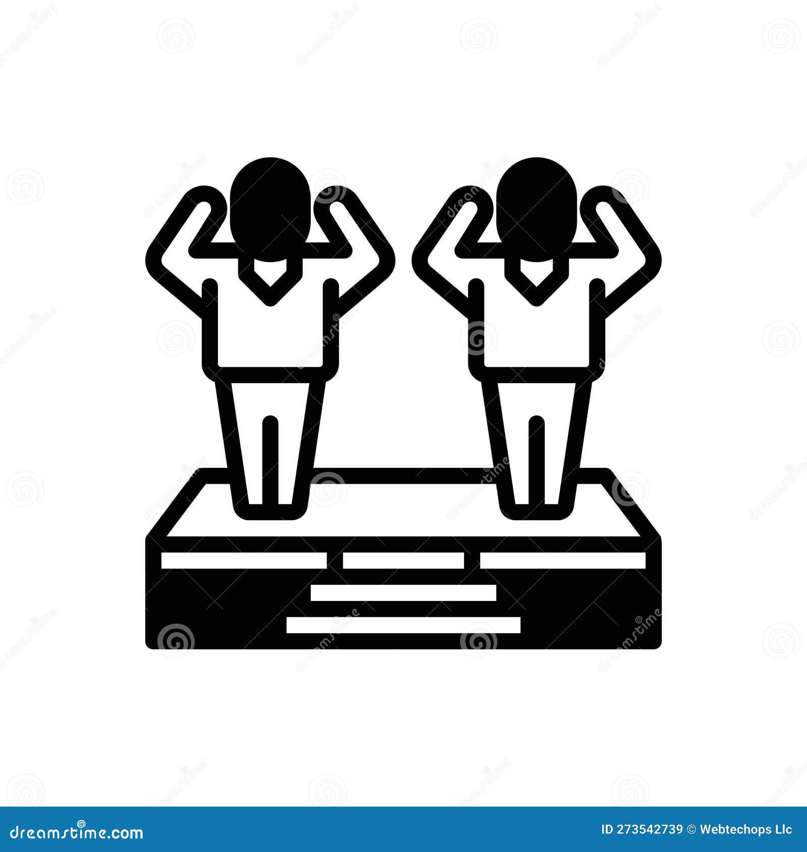 Black Solid Icon for Replica, Replication and Human Stock Vector ...