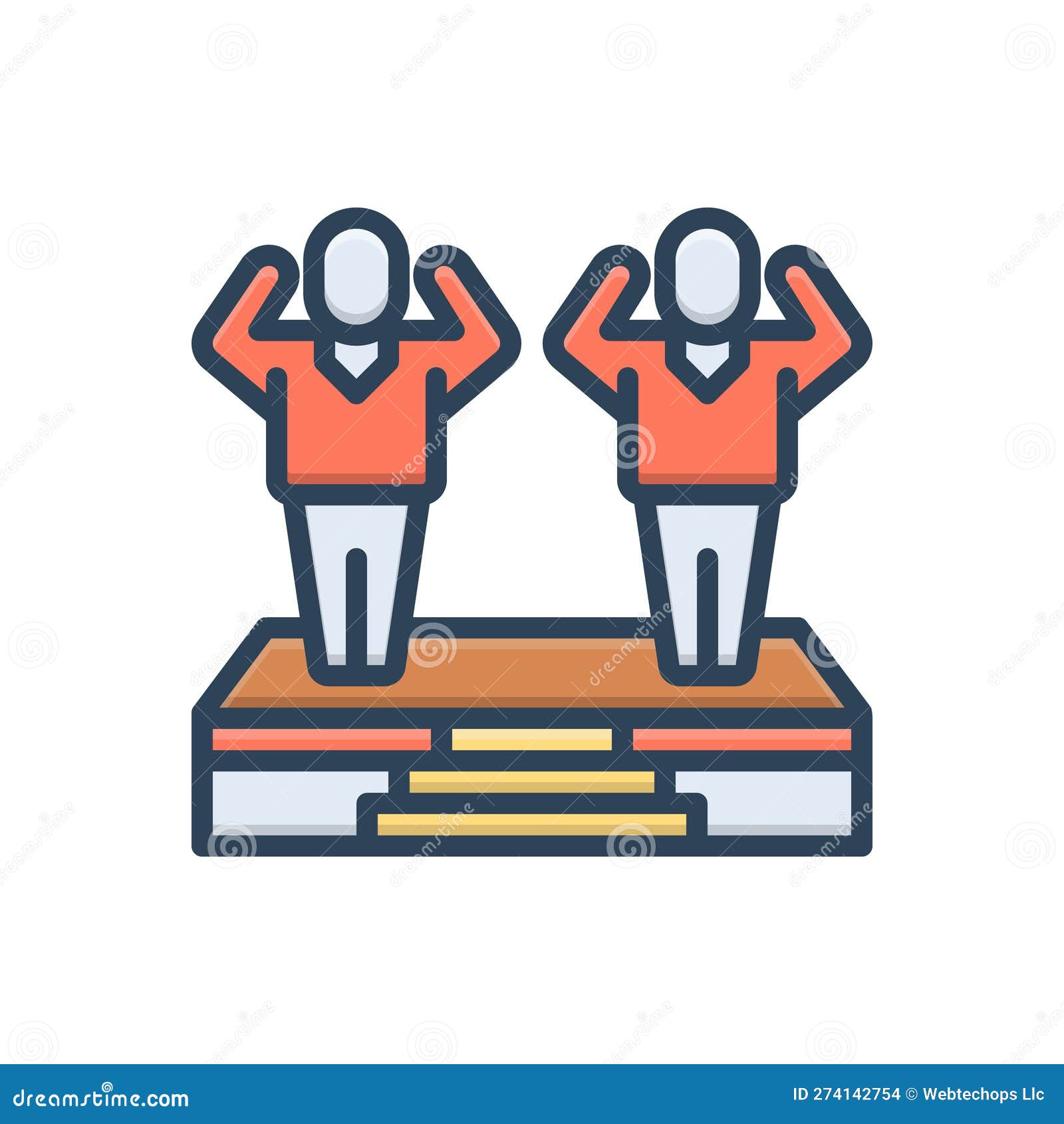 Color Illustration Icon for Replica, Replication and Cloning Stock ...