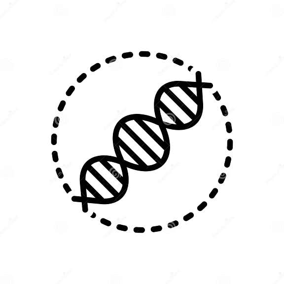 Black Line Icon for Replication, Reproduction and Dna Stock Vector ...