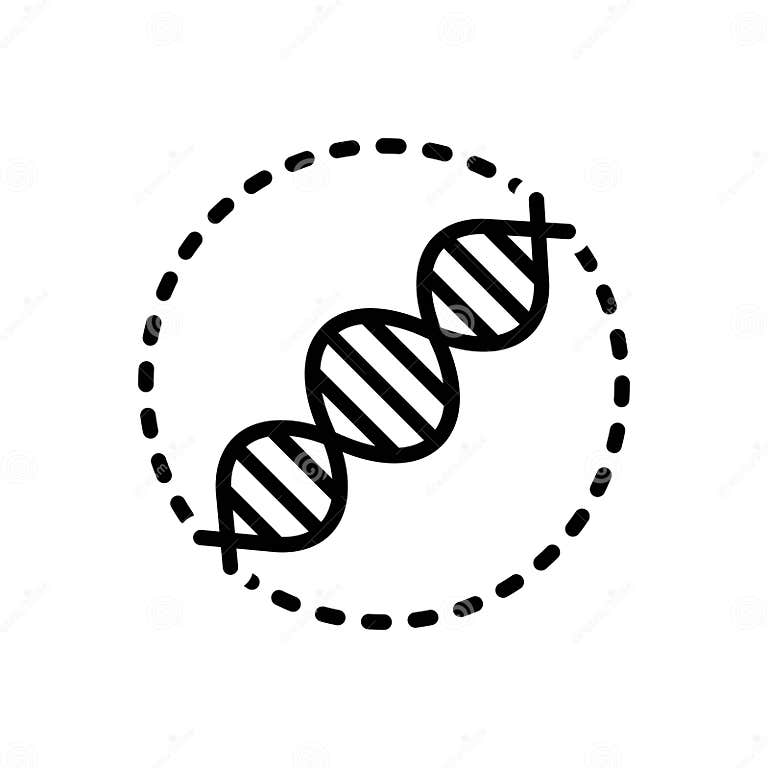 Black Line Icon for Replication, Reproduction and Dna Stock Vector ...