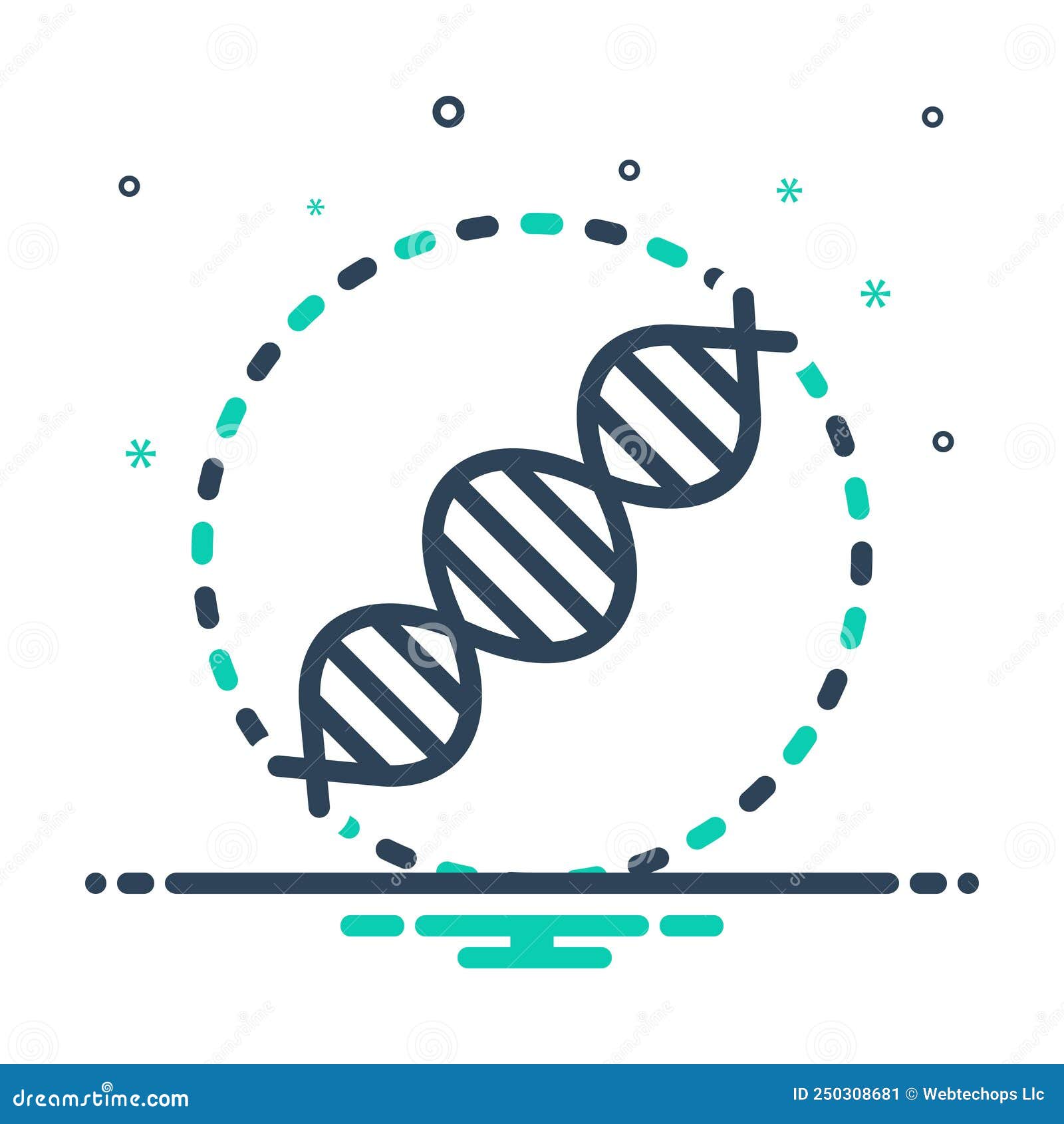 Mix Icon for Replication, Reproduction and Dna Stock Illustration ...