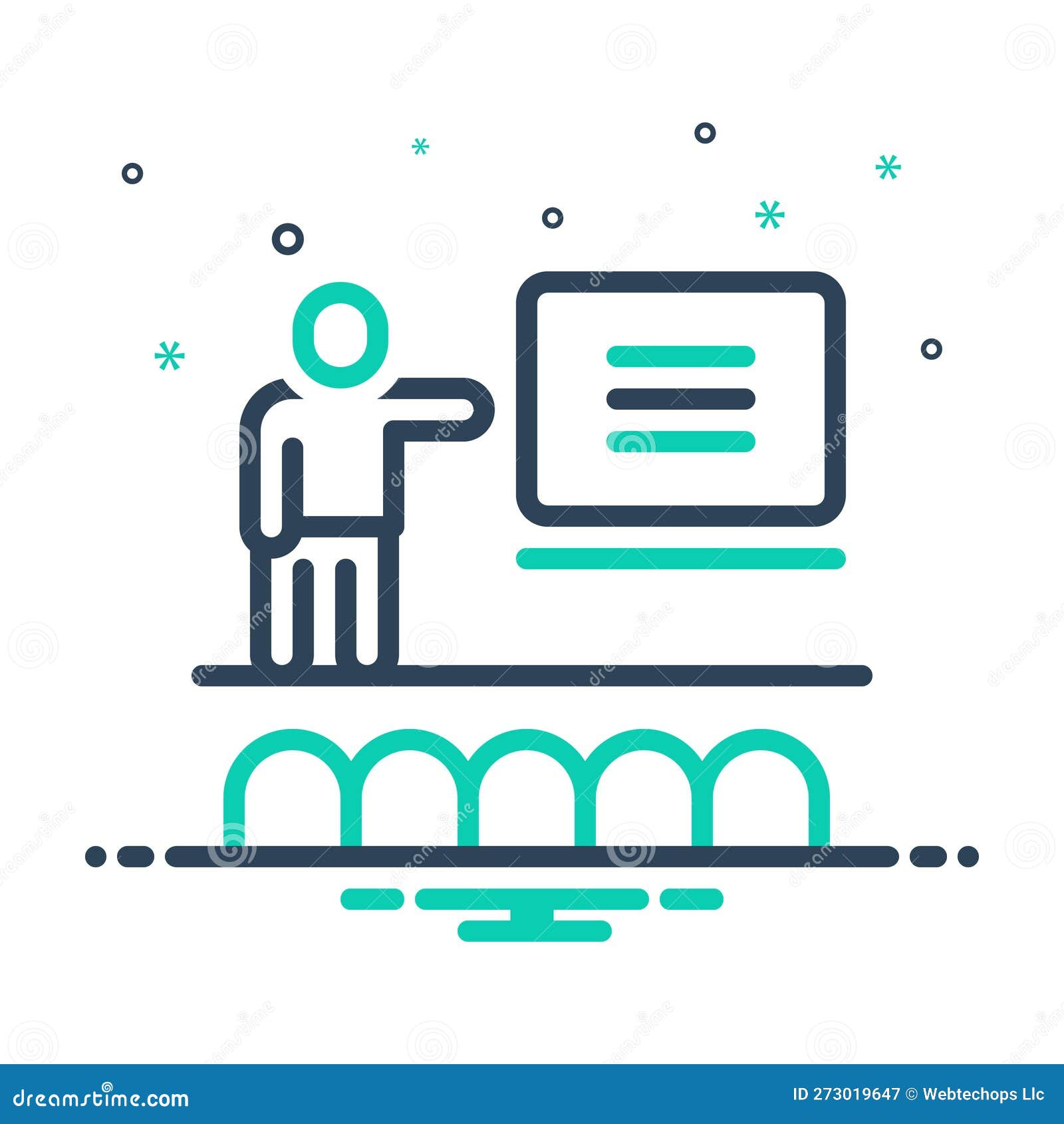 Mix Icon for Represent, Presentation and Instructor Stock Vector ...