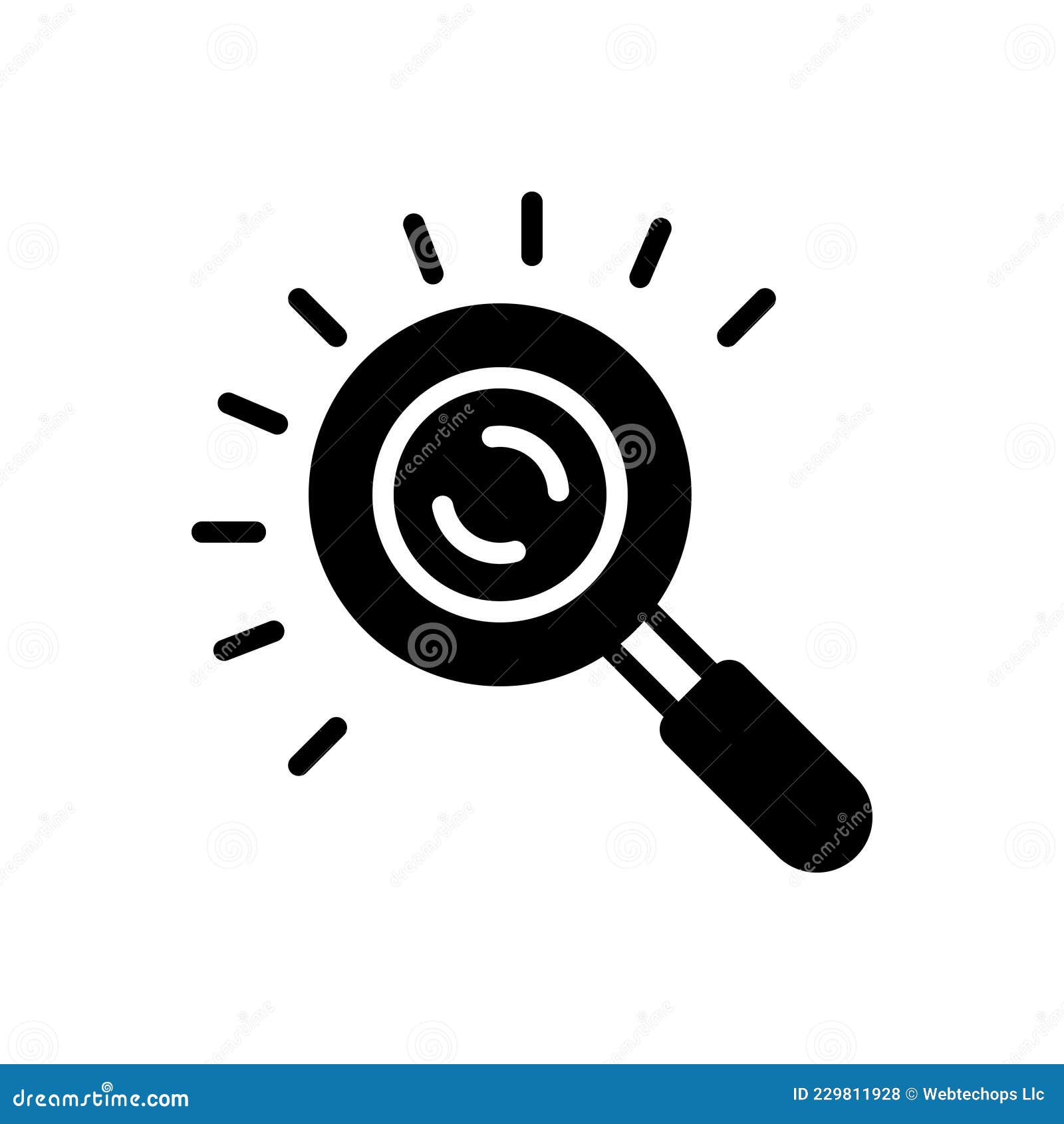 Black Solid Icon for Represent, Search and Explorer Stock Vector ...
