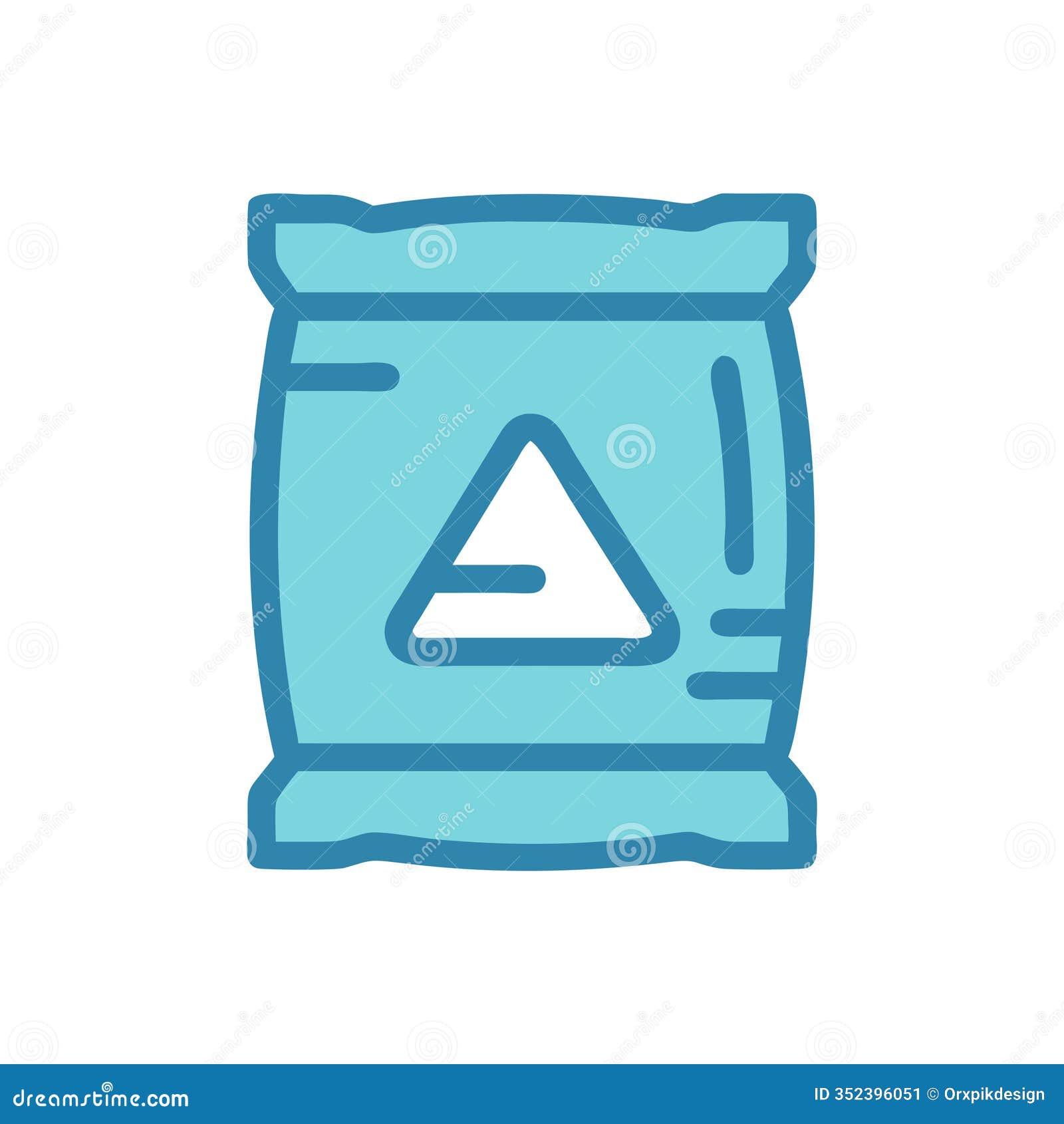 Cement Bag Design Icon Representation Stock Illustration - Illustration ...