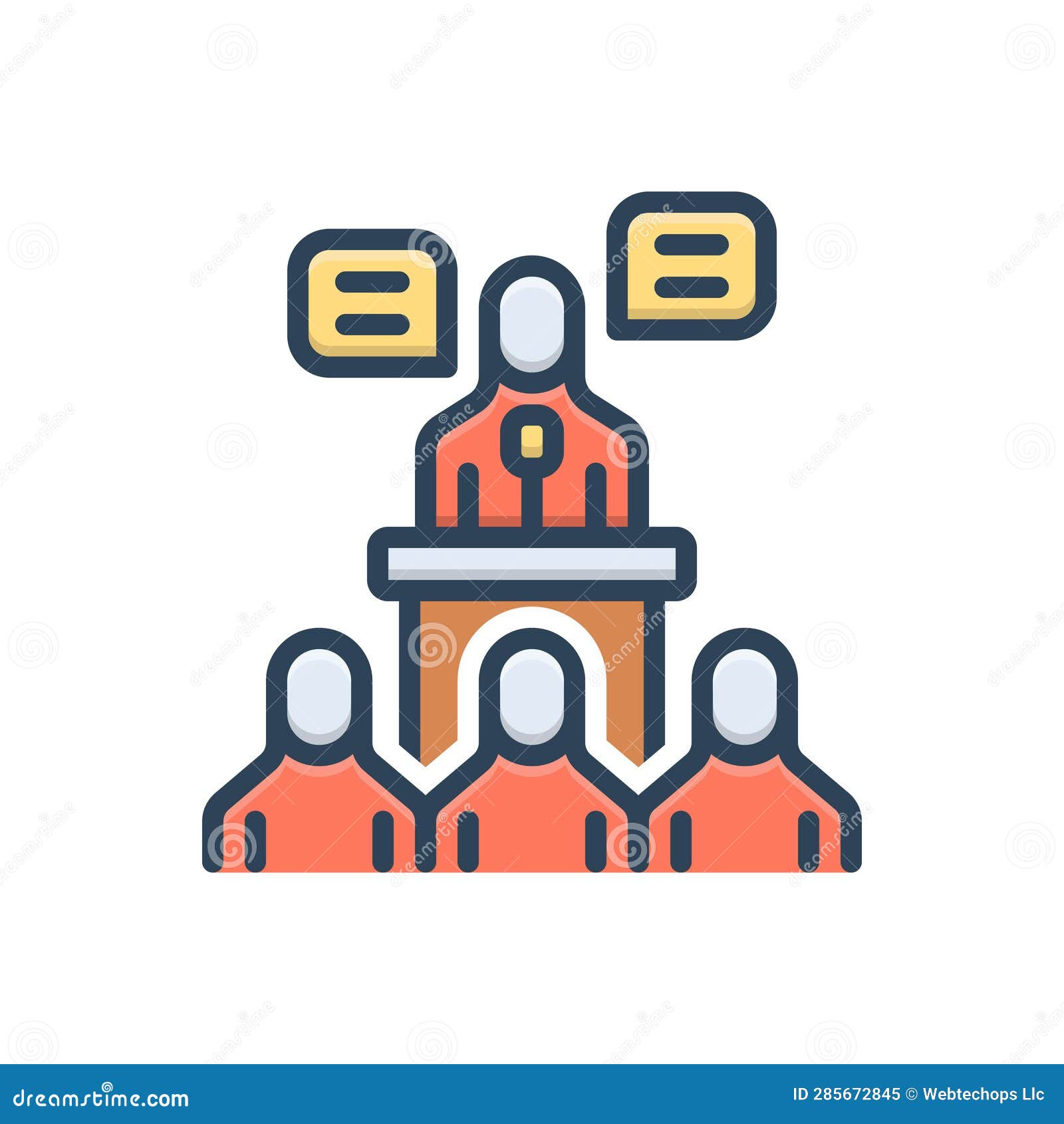 Color Illustration Icon for Representations, Lecture and Conference ...