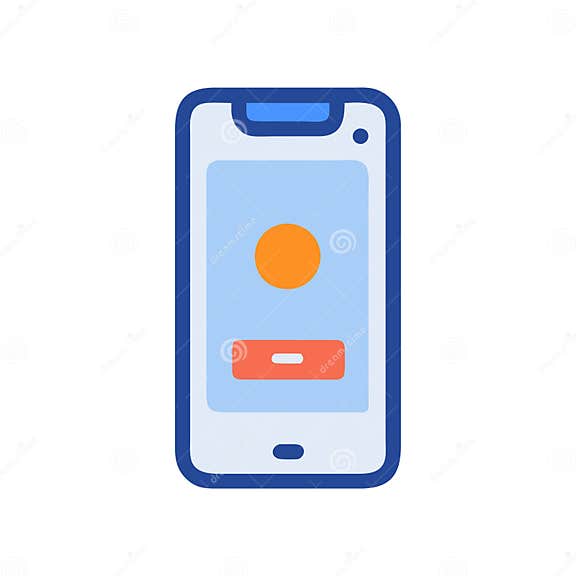 Icon Representing Cellphones with Text Messaging Stock Illustration ...