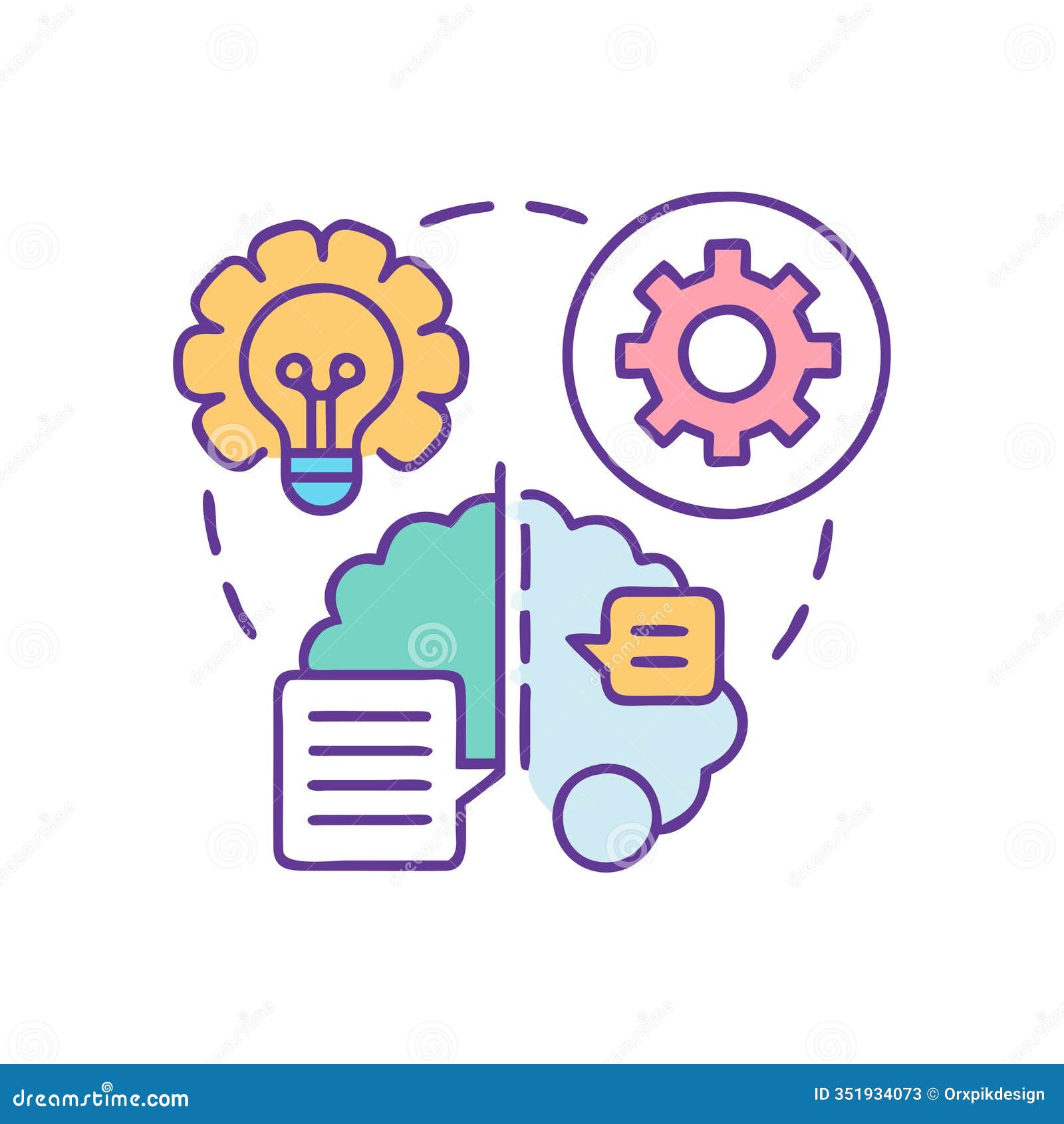 Cognitive Skills Development Icon Stock Vector - Illustration of tools ...