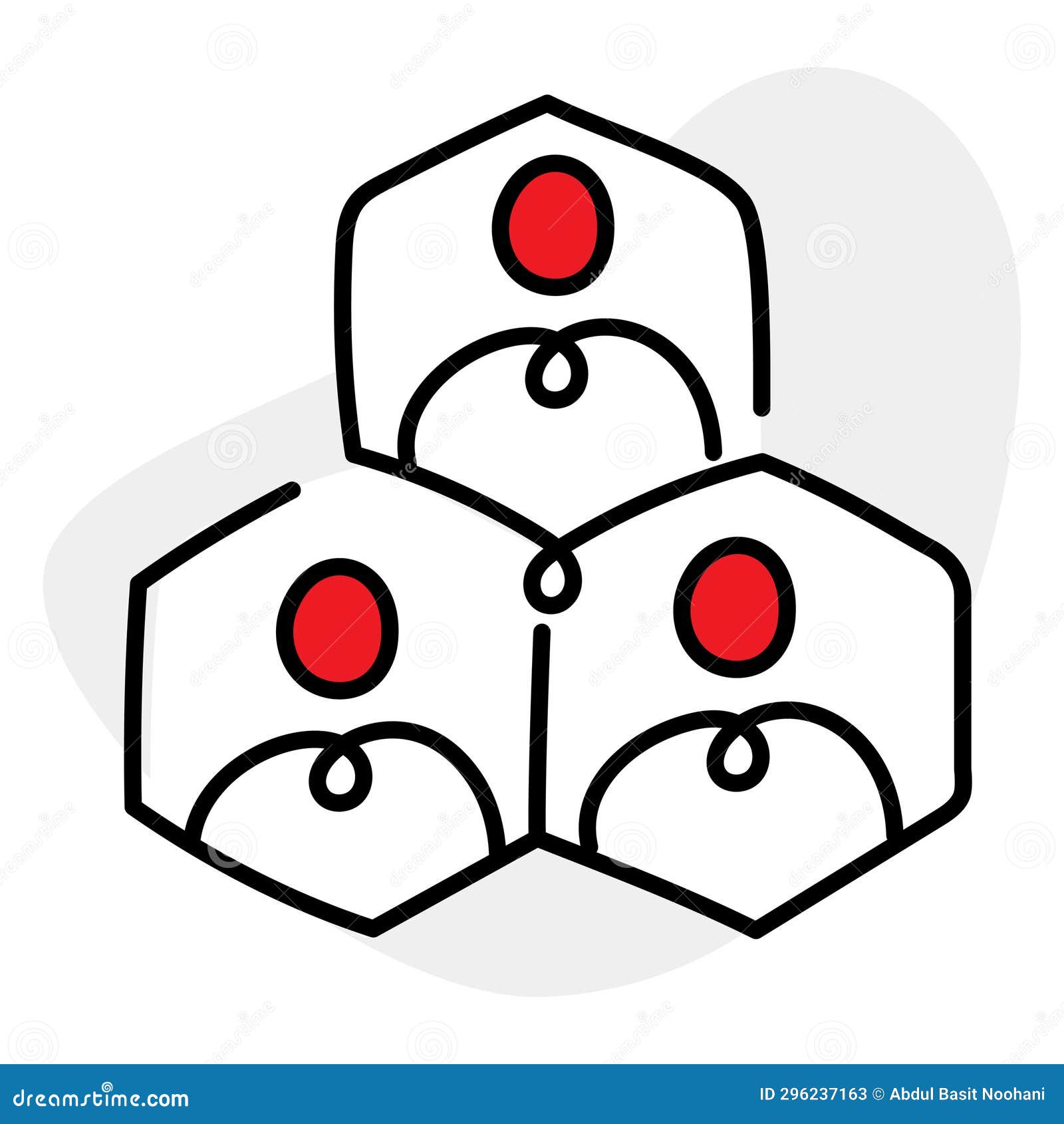 An Icon Representing a Community of Three Interconnected Individuals ...