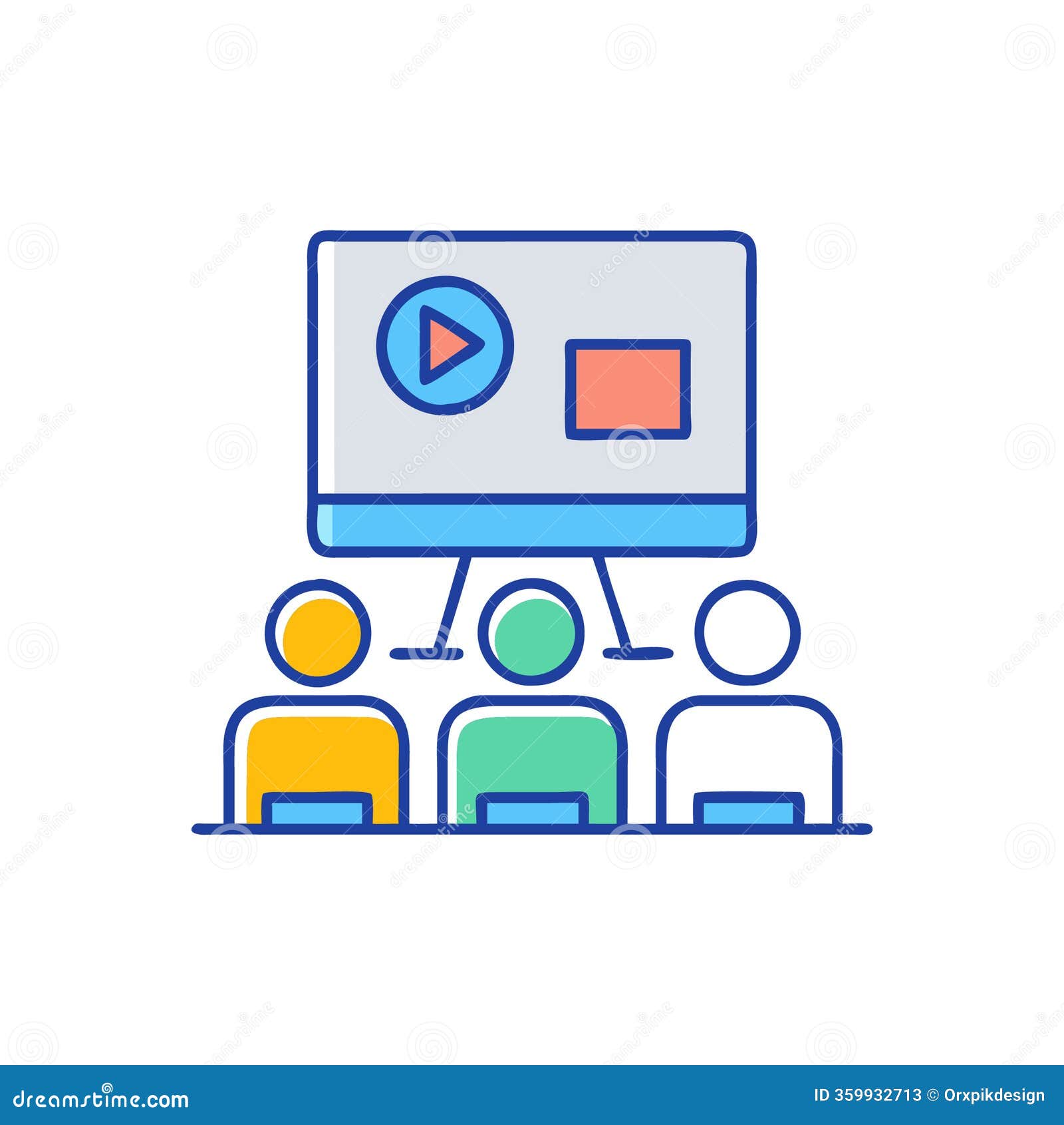 Digital Classroom Icon for Educational Technologies Stock Illustration ...