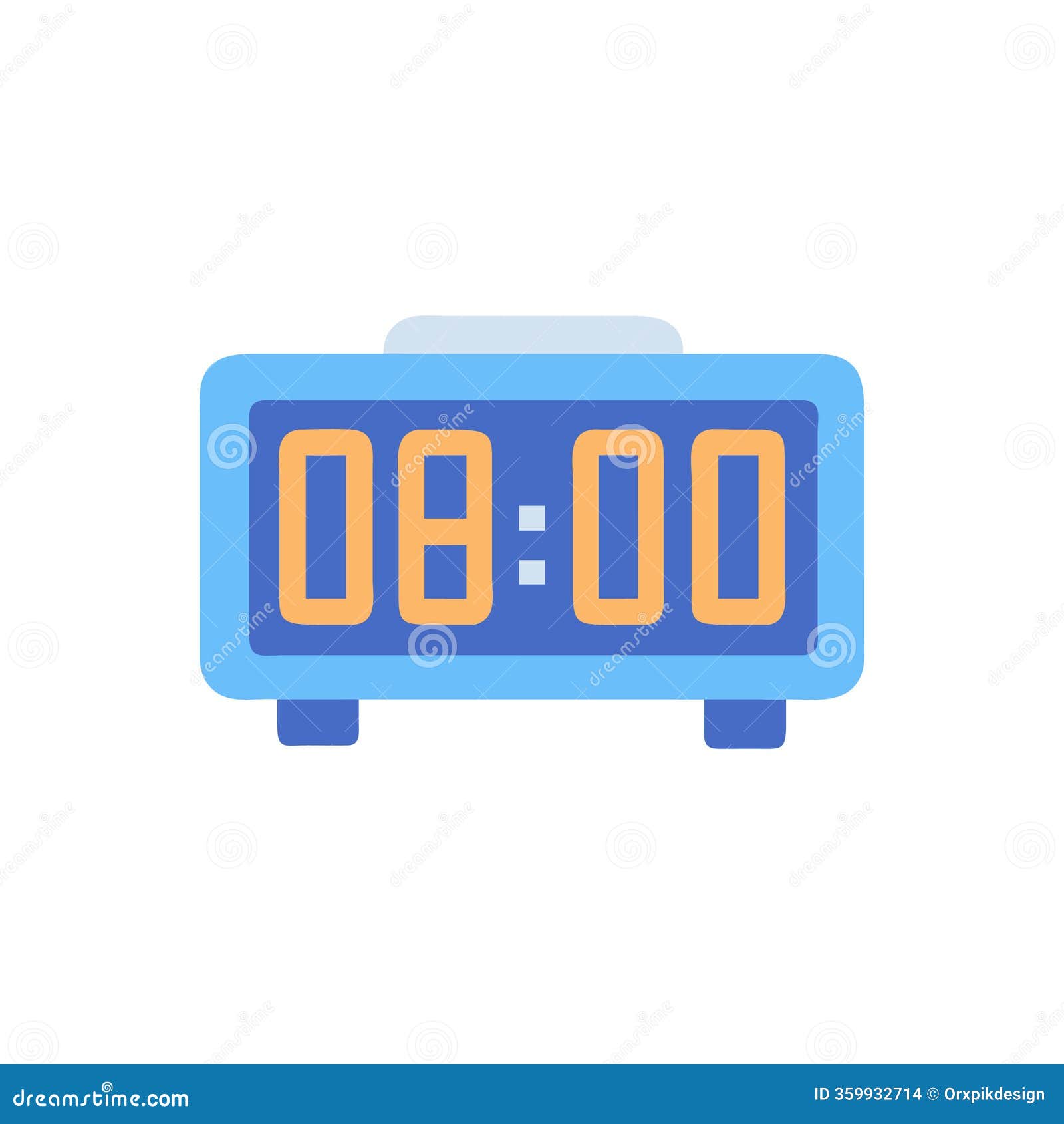 Digital Clock Icon for Study Environments Stock Illustration ...