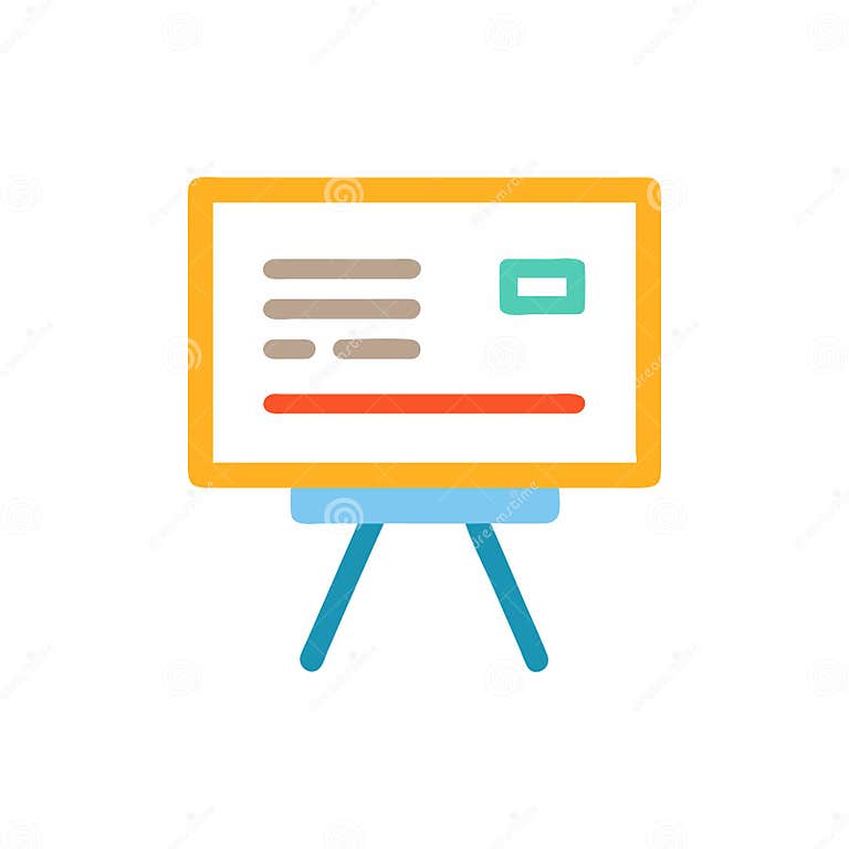 Digital Whiteboard Icon for Interactive Learning Stock Illustration ...