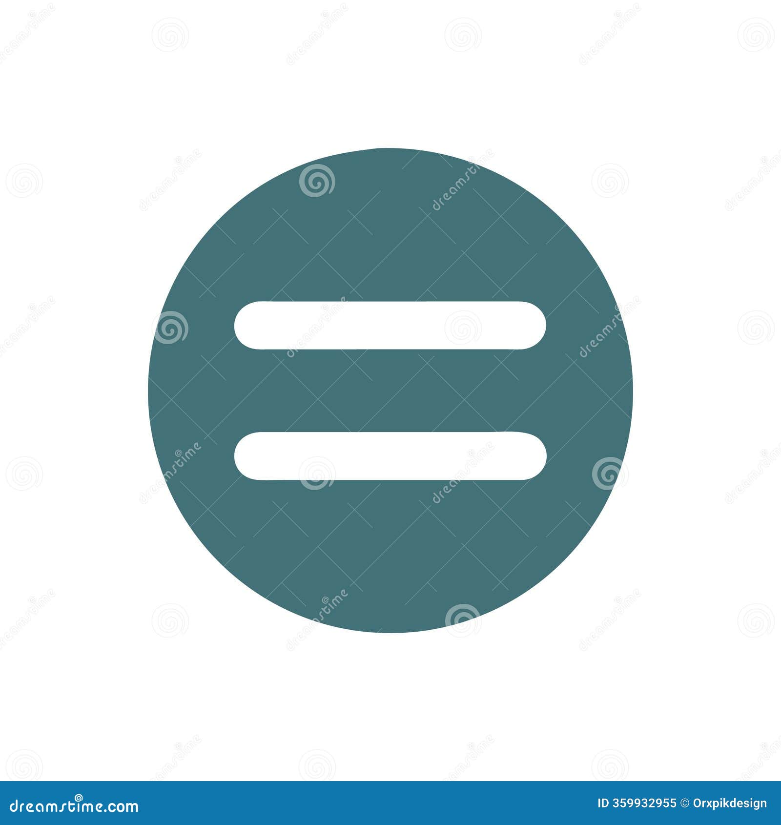 Equal Symbol Icon for Math Education Stock Illustration - Illustration ...